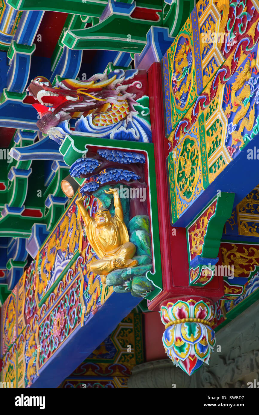 Interior of the Po Lin monastery on Lantau Island (Hong Kong Stock ...
