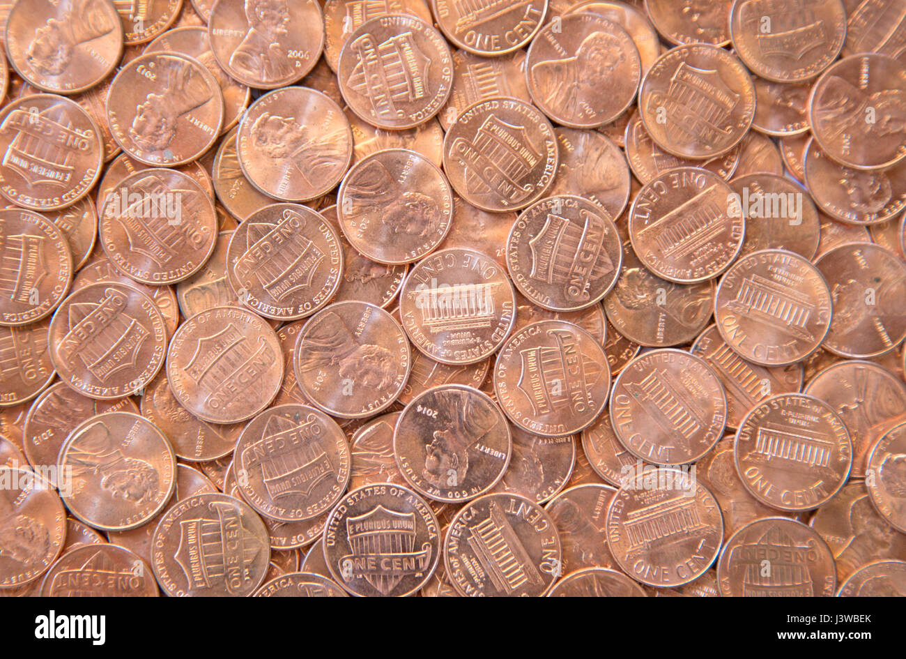 Huge pile of the US coins Stock Photo - Alamy