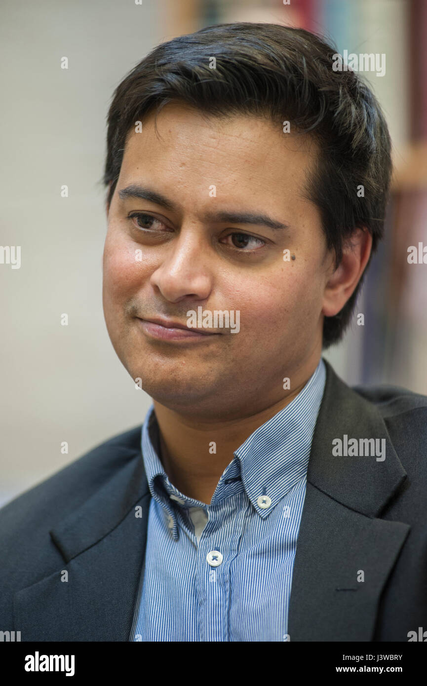 Rana Mitter surrounded by books at Oxford University Stock Photo - Alamy