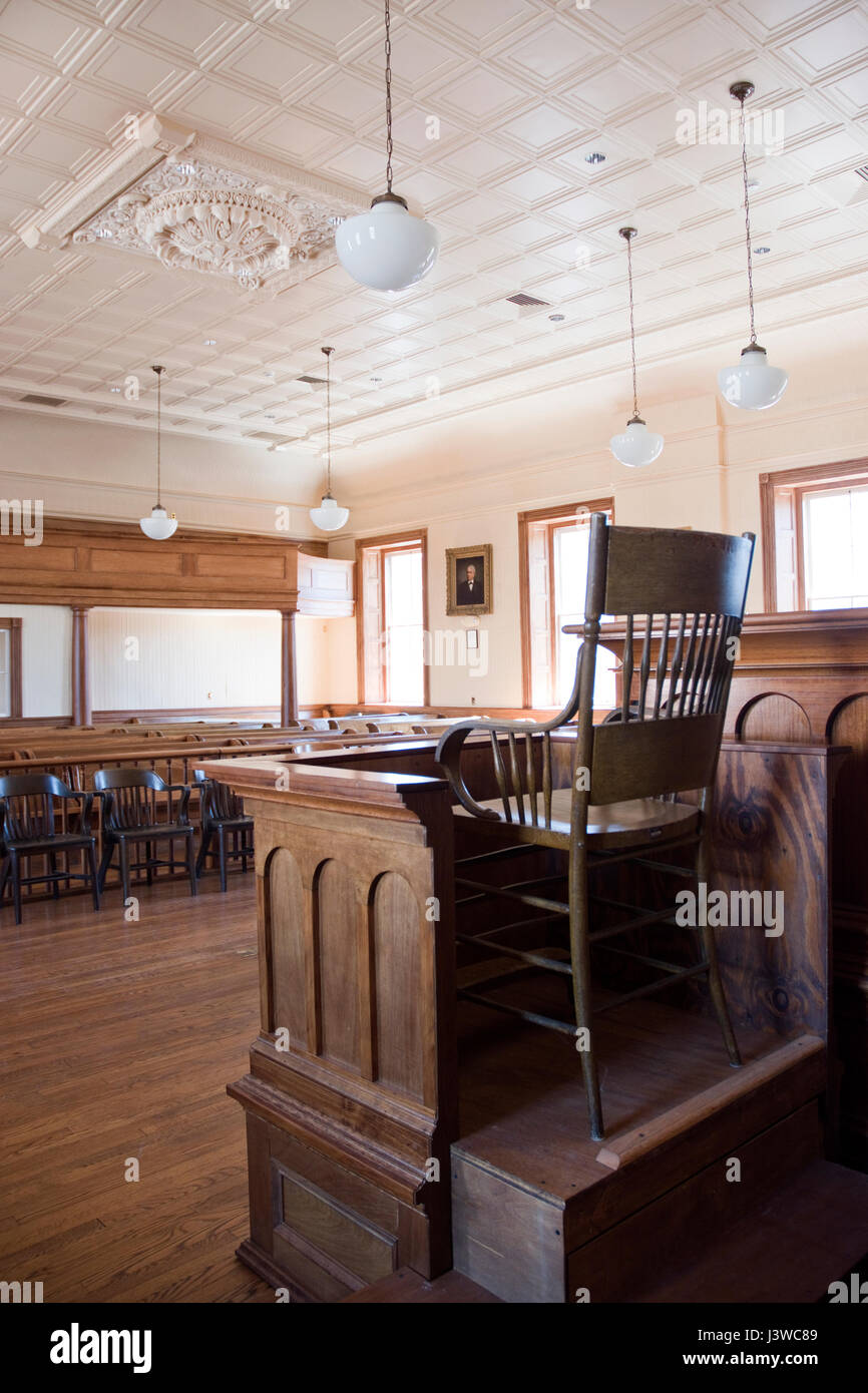 The witness box where Charles Lindbergh gave his testimony in the ...