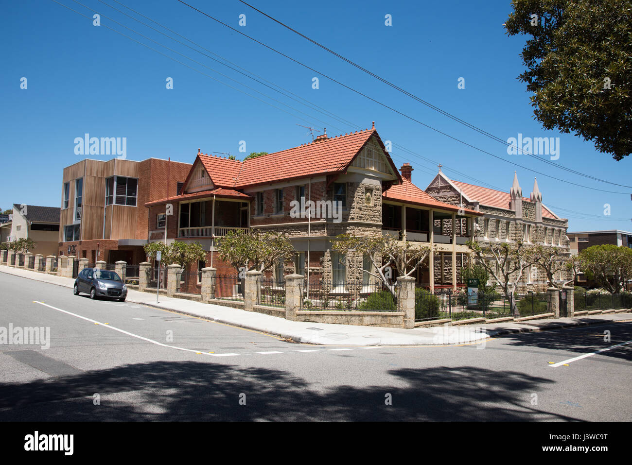 CBC Fremantle boys school with historic limestone brick architecture in ...