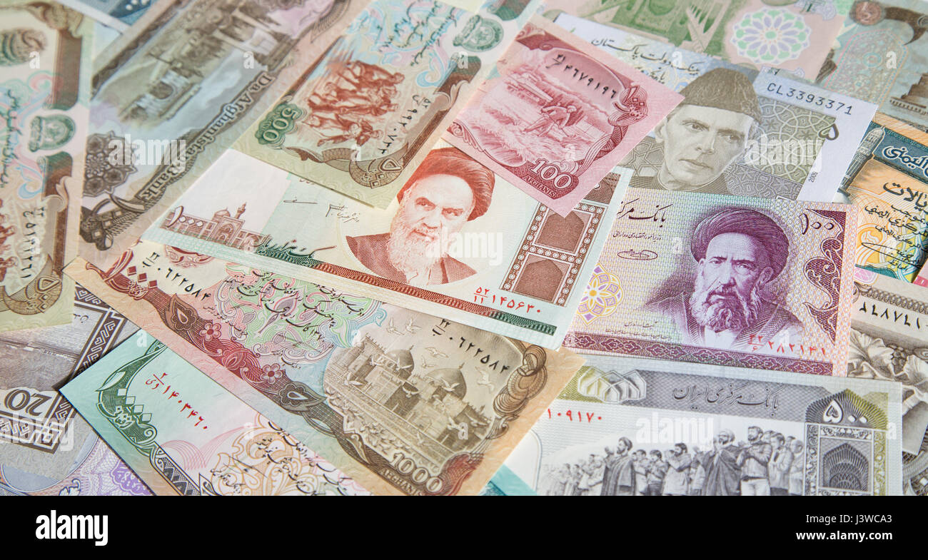 Variety middle east banknotes hi-res stock photography and images - Alamy