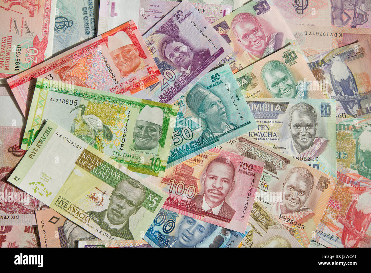 Variety of the African banknotes Stock Photo - Alamy