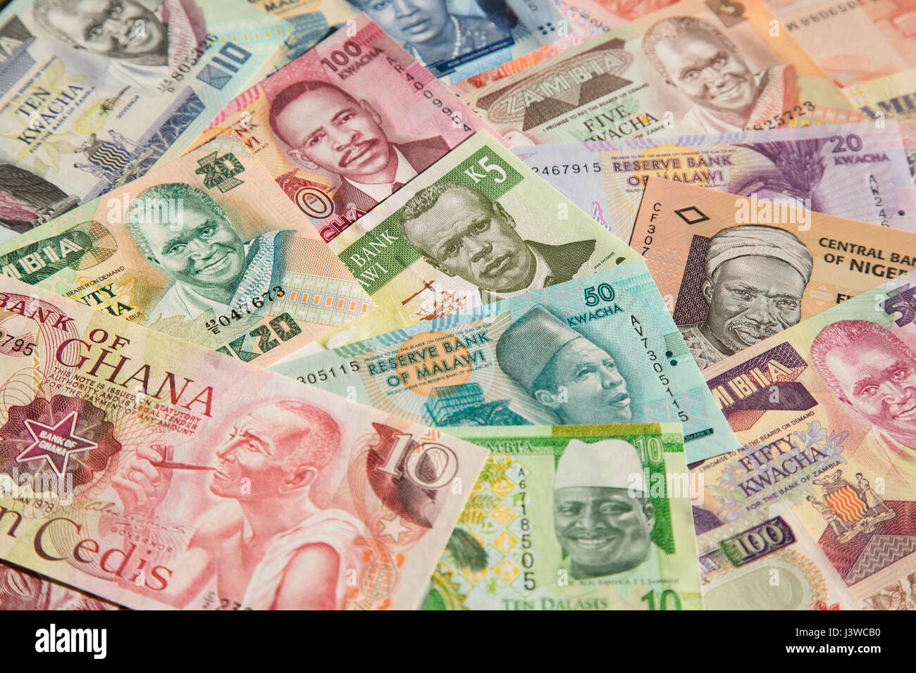 Variety of the African banknotes Stock Photo - Alamy