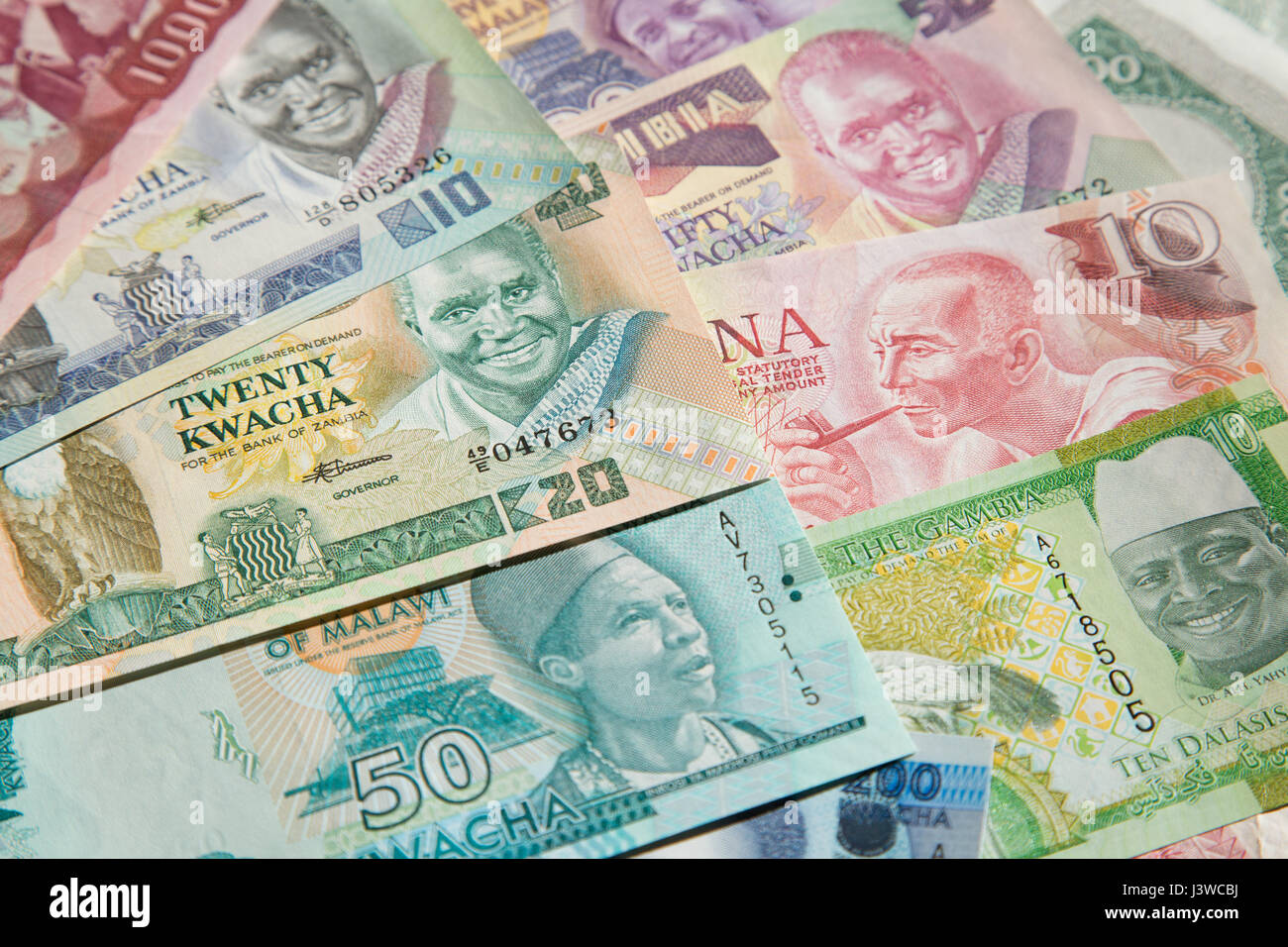 Variety of the African banknotes Stock Photo - Alamy