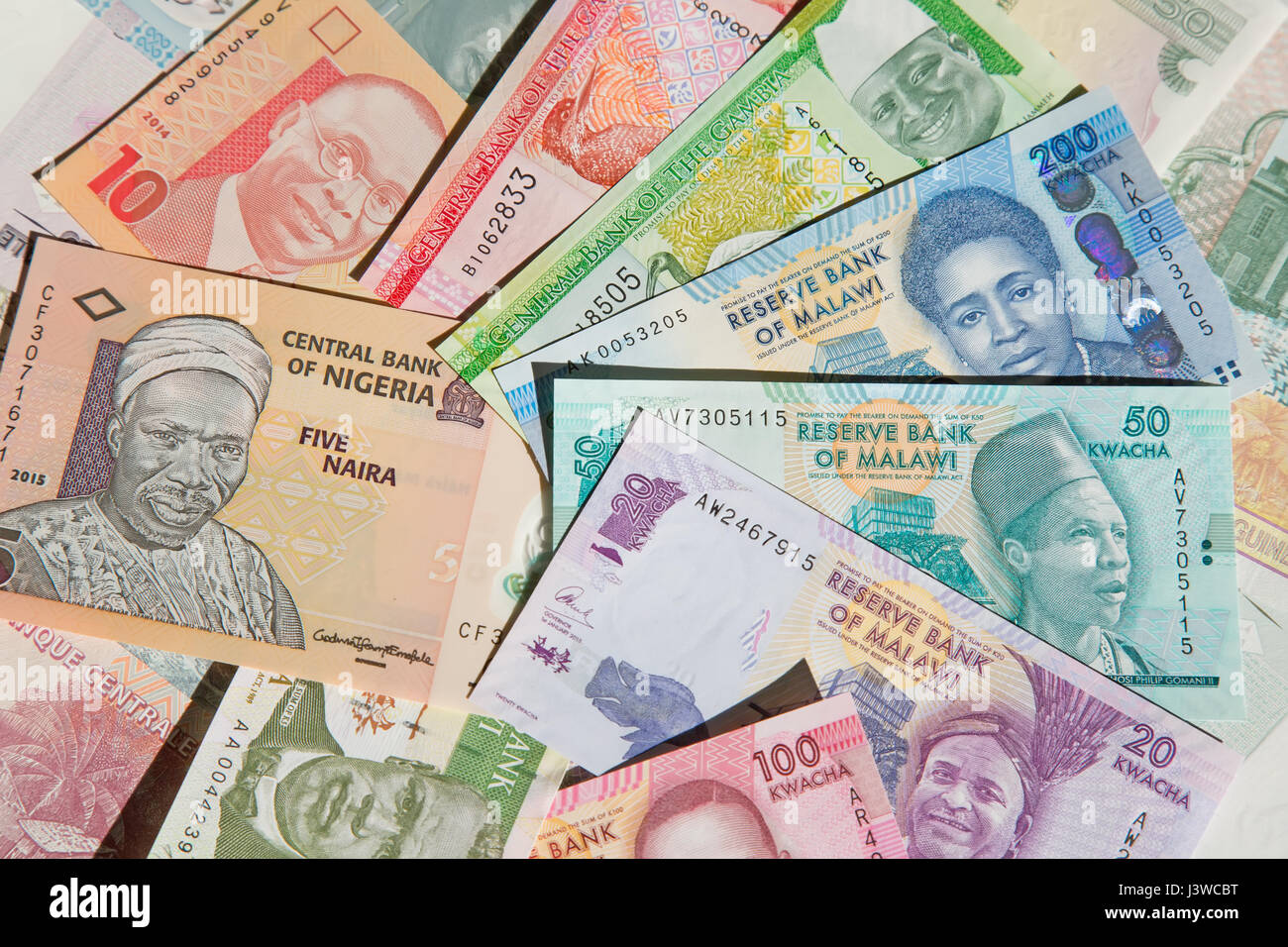 Variety of the African banknotes Stock Photo - Alamy