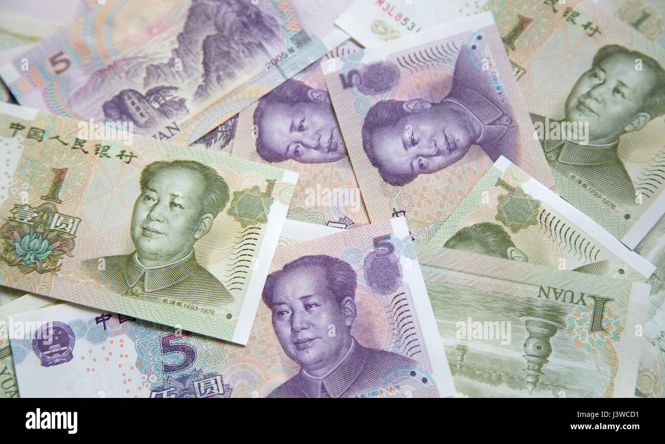Collection of the chinese banknotes Stock Photo - Alamy