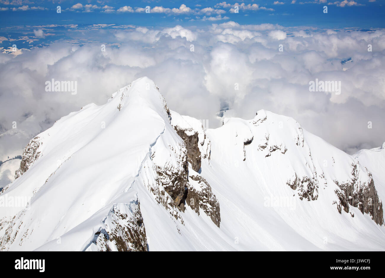 Winter in the swiss alps near mount Santis, Switzerland Stock Photo - Alamy