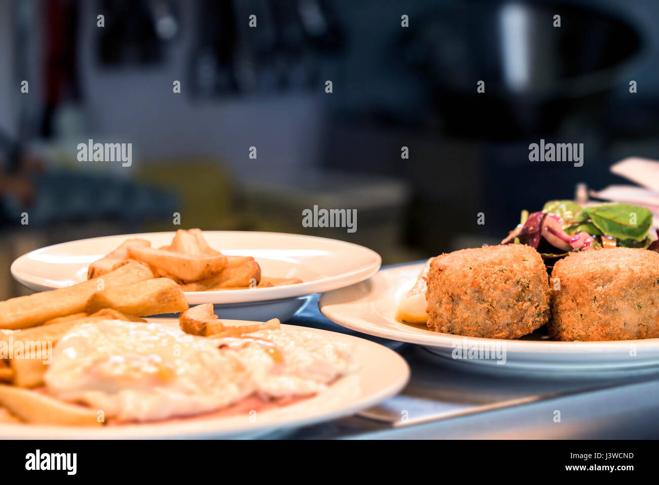 Meals prepared in a restaurant kitchen Dishes Food preparation Cooking ...