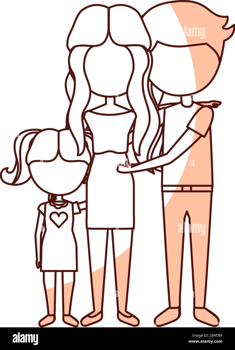 married couple with daughter Stock Vector Image & Art - Alamy