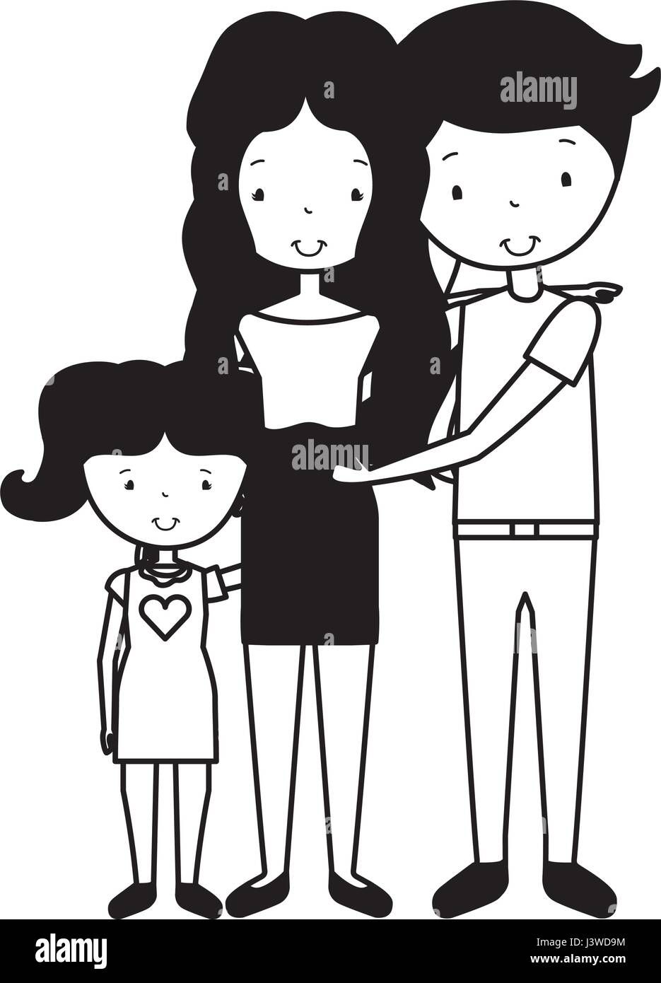 married couple with daughter Stock Vector Image & Art - Alamy