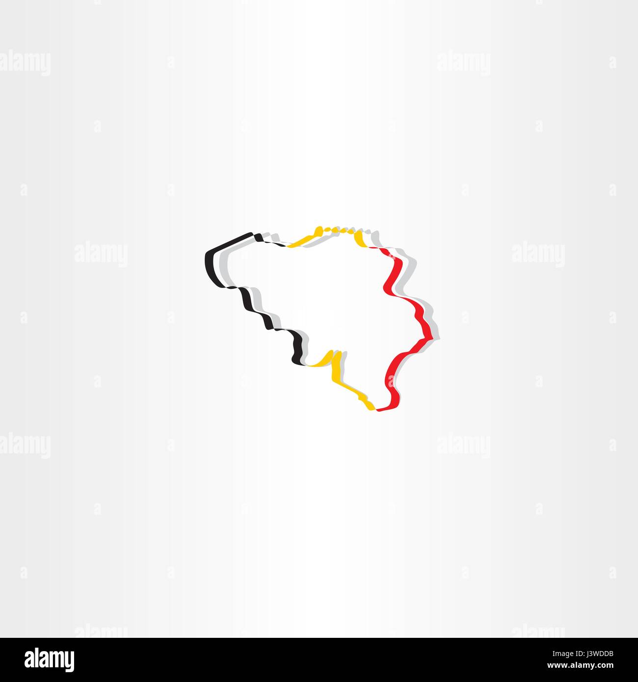 Red belgium country map border Stock Vector Images - Alamy