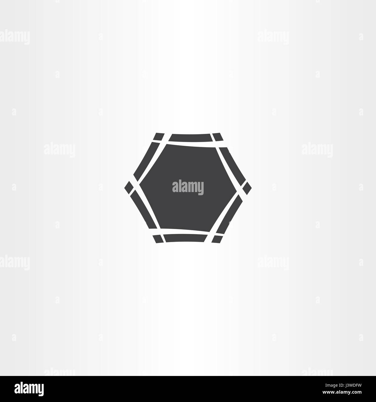 black hexagon frame icon vector sign logo Stock Vector Image & Art - Alamy