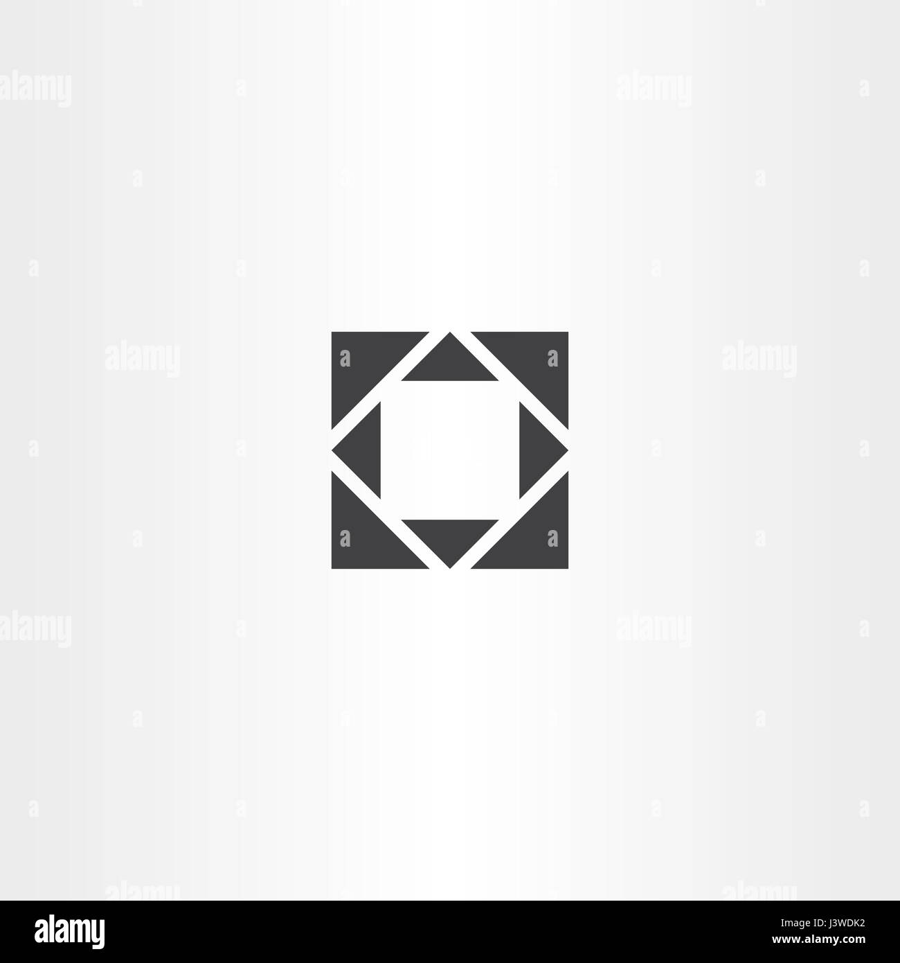 black square geometry vector with triangles icon Stock Vector Image ...