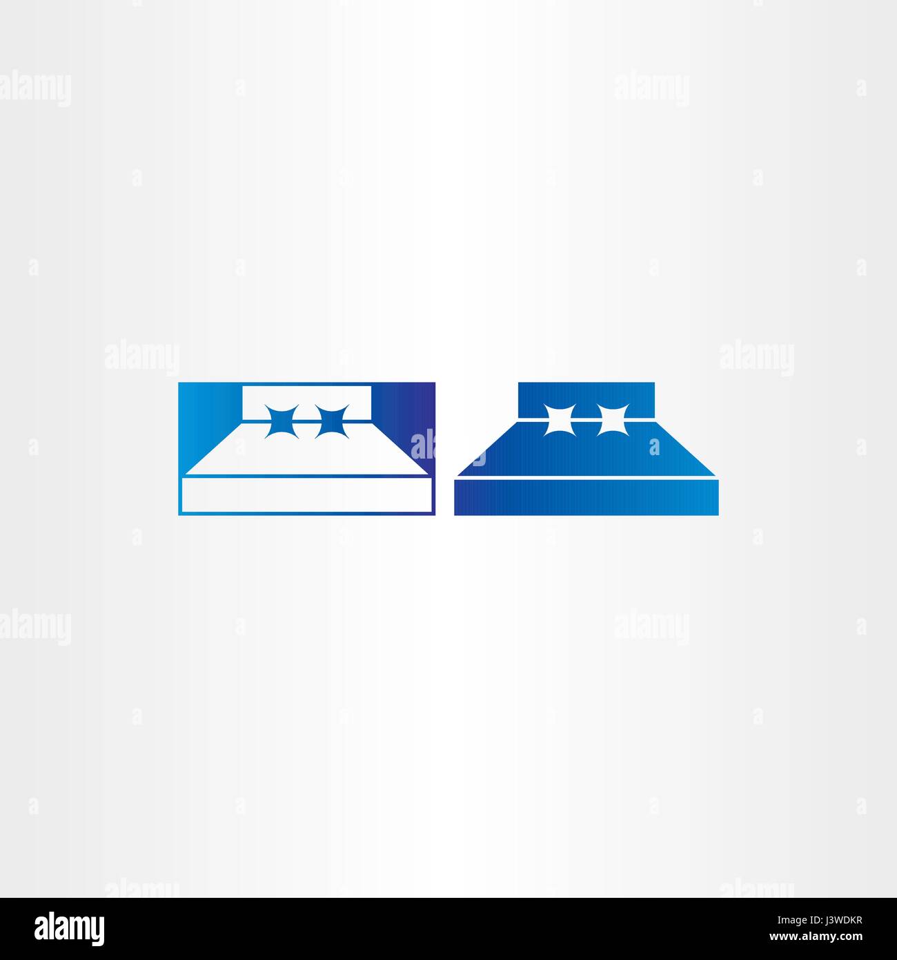 Bedroom interior blue Stock Vector Images - Alamy