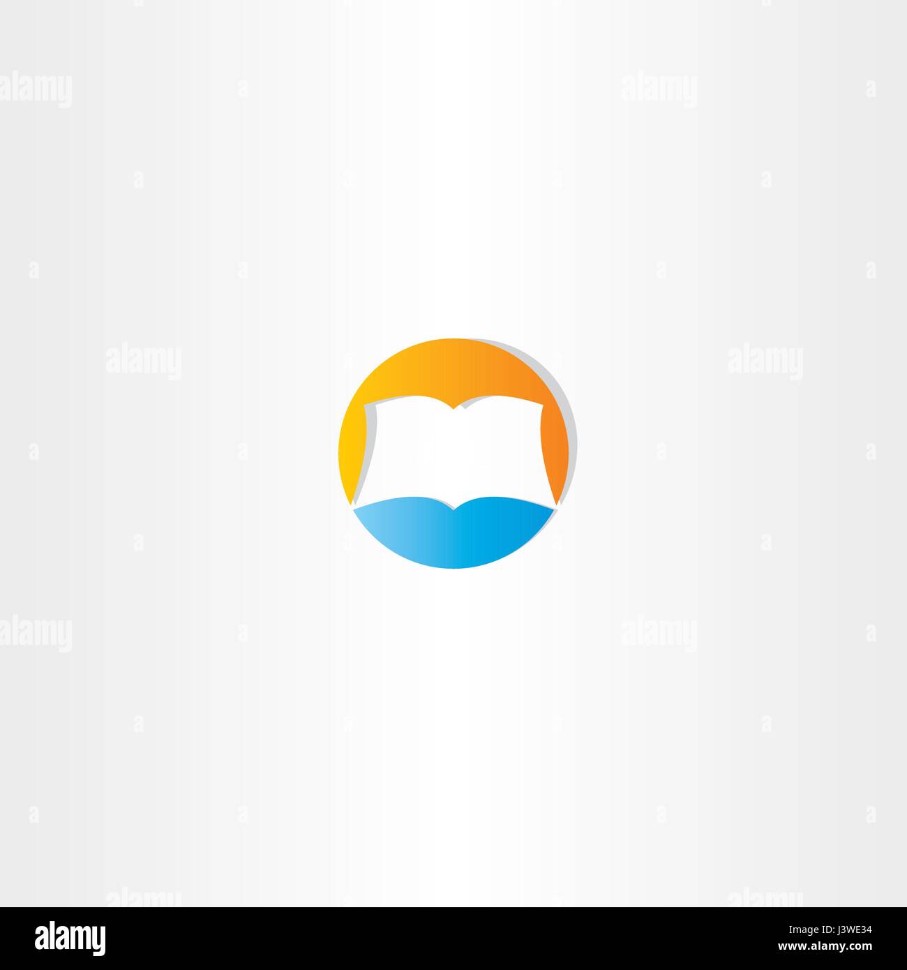 circle book icon logo vector design element sign Stock Vector Image ...