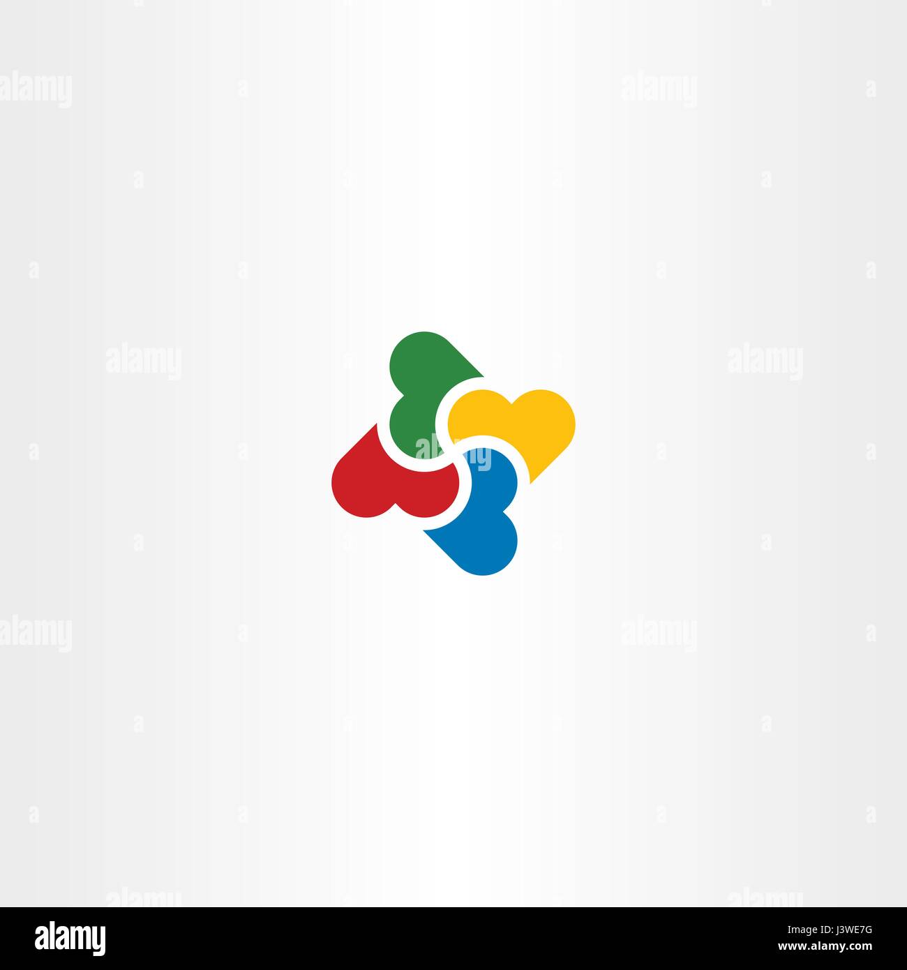 colorful heart logo icon love sign vector design Stock Vector Image ...