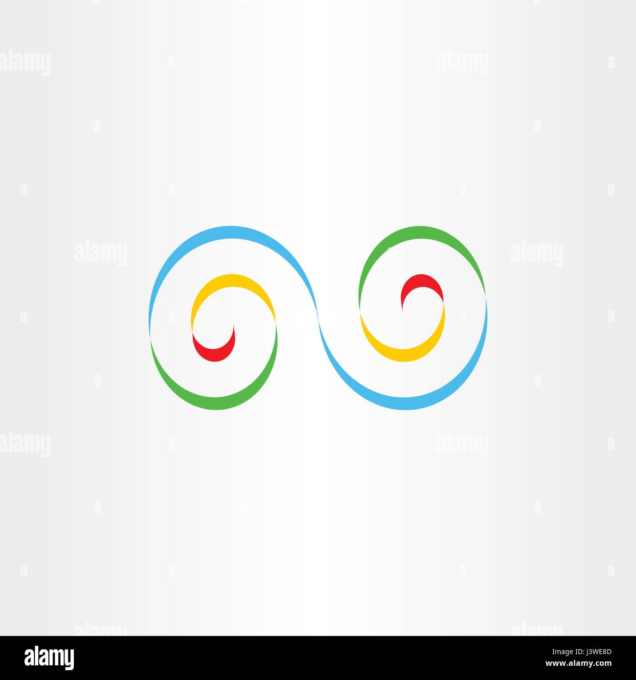 colorful infinity logo sign vector design element curve Stock Vector ...
