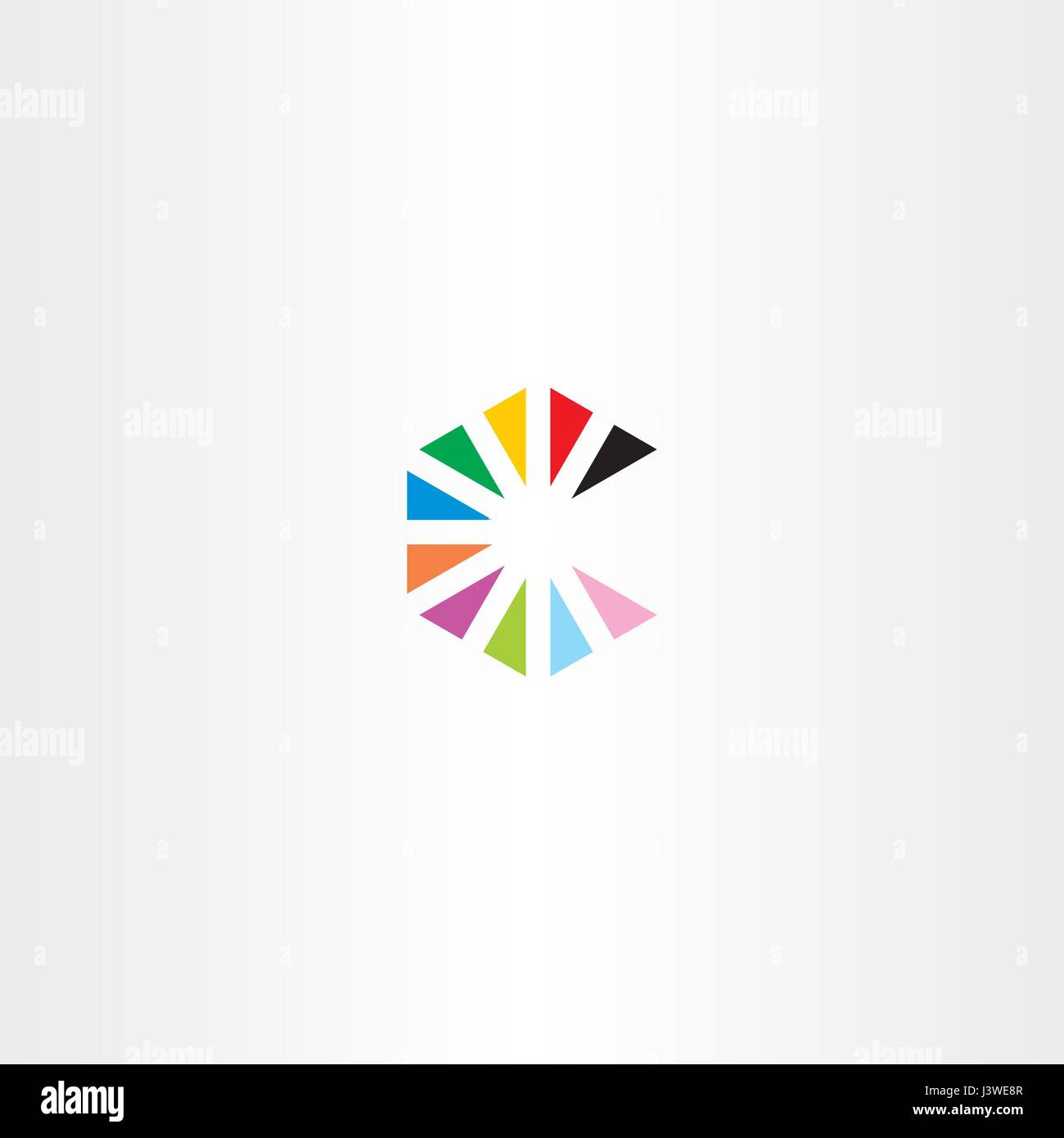 colorful letter c with triangles logo vector symbol Stock Vector Image ...