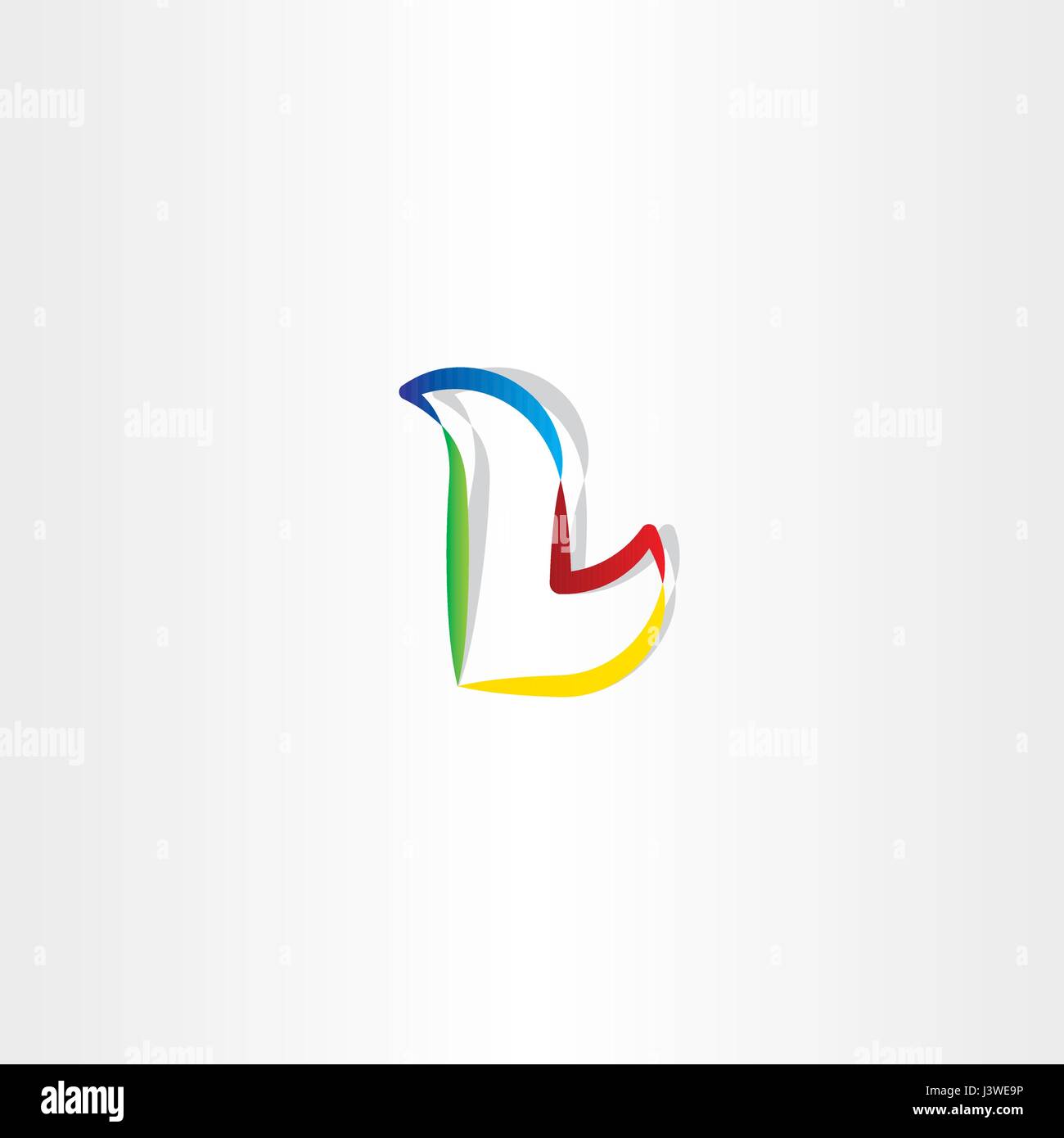 colorful letter l gradient logo icon symbol Stock Vector Image & Art ...