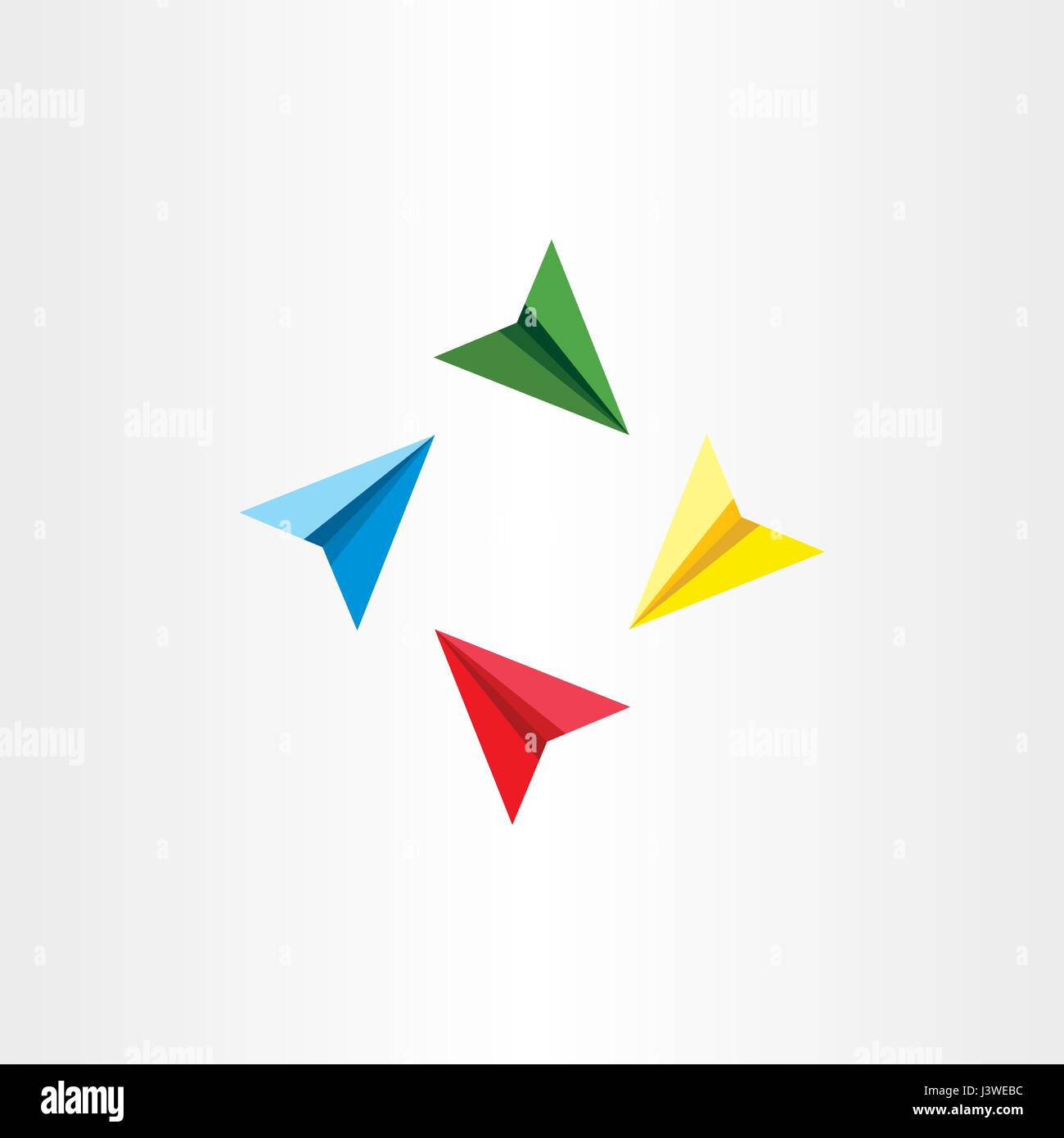 colorful paper airplanes vector plane design Stock Vector Image & Art ...
