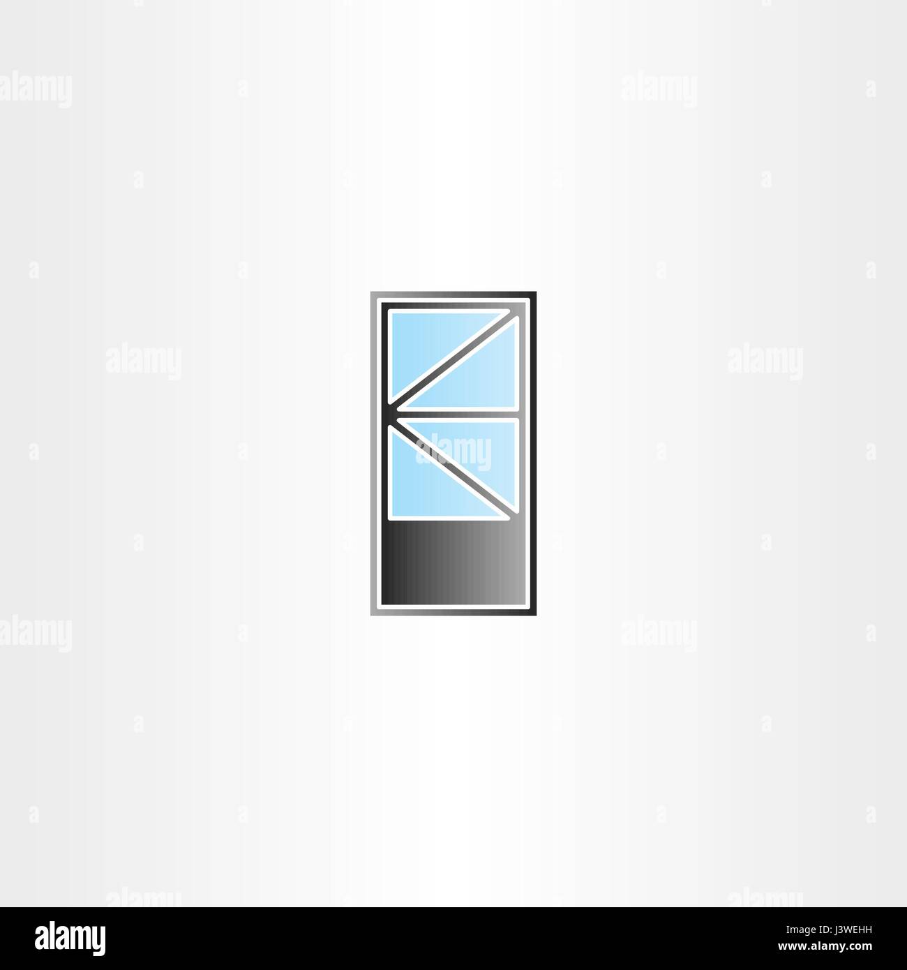 door with triangle window element Stock Vector Image & Art - Alamy