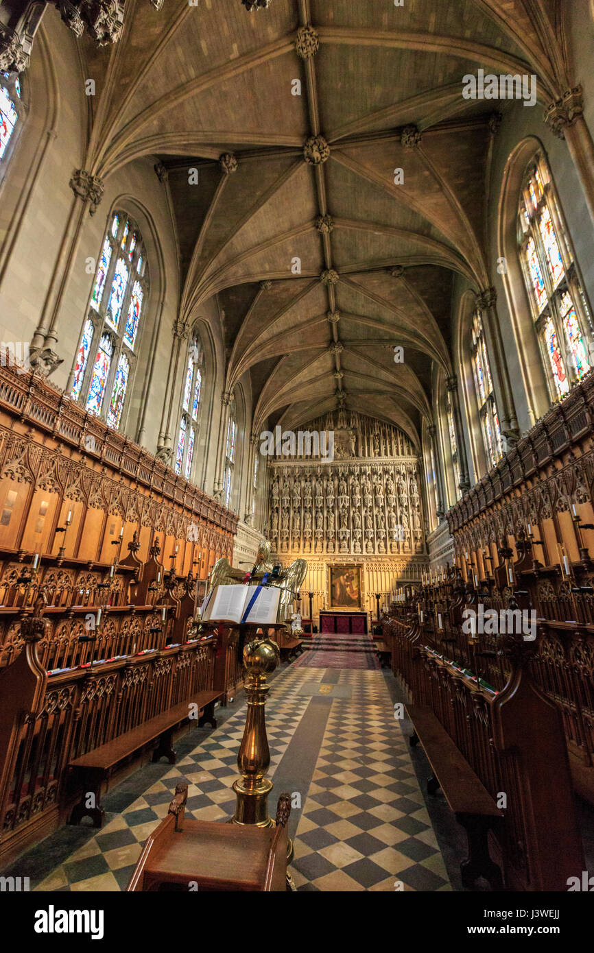 The interior of Magdalen College Chapel, Oxford University, England ...