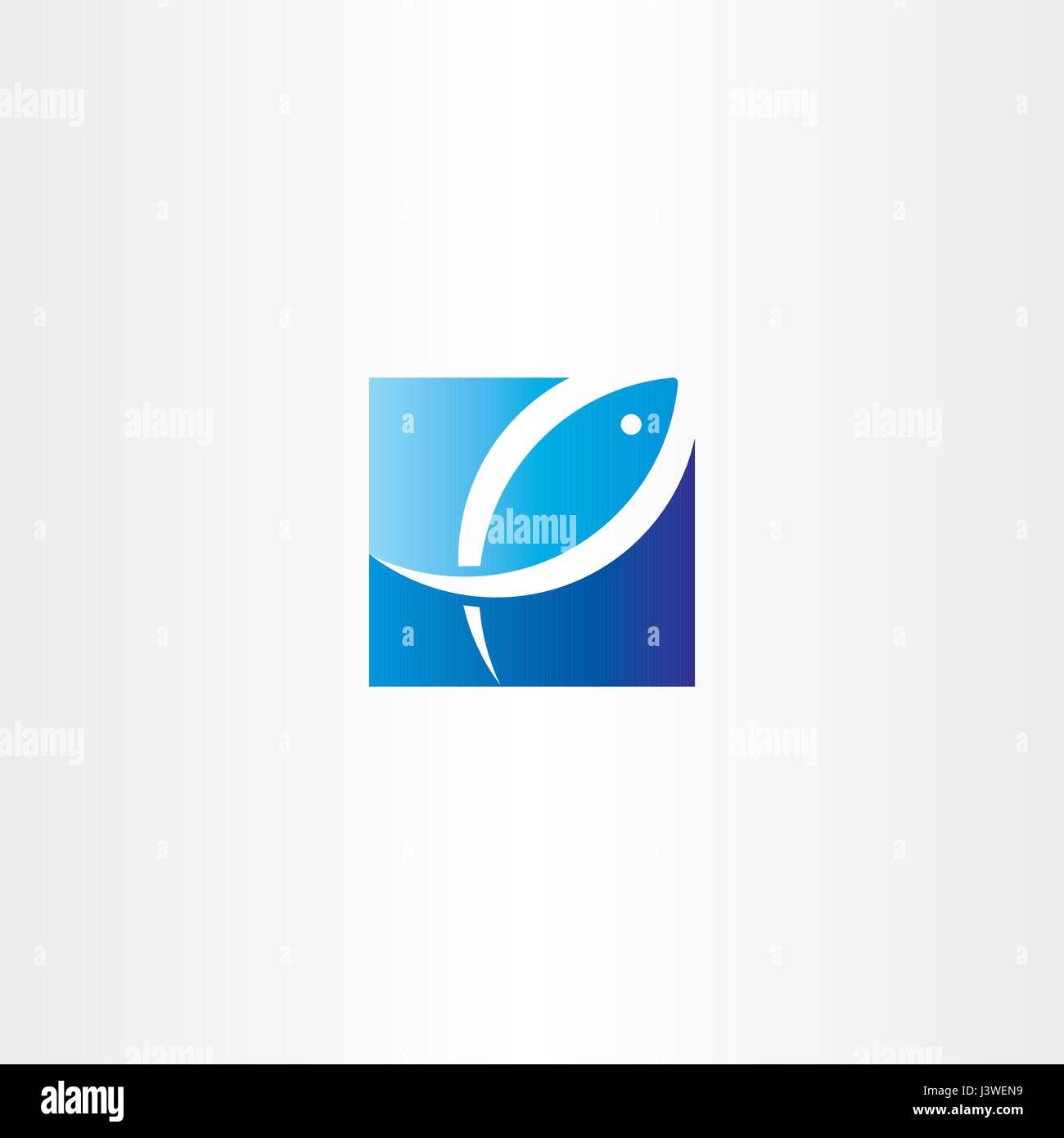 fish jumping out of water vector logo icon emblem Stock Vector Image ...