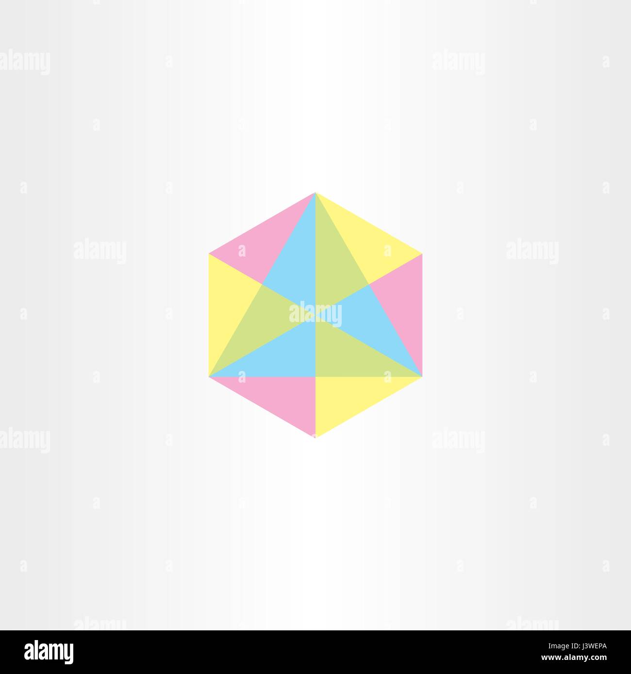 Hexagon triangles triangle geometric Stock Vector Images - Alamy