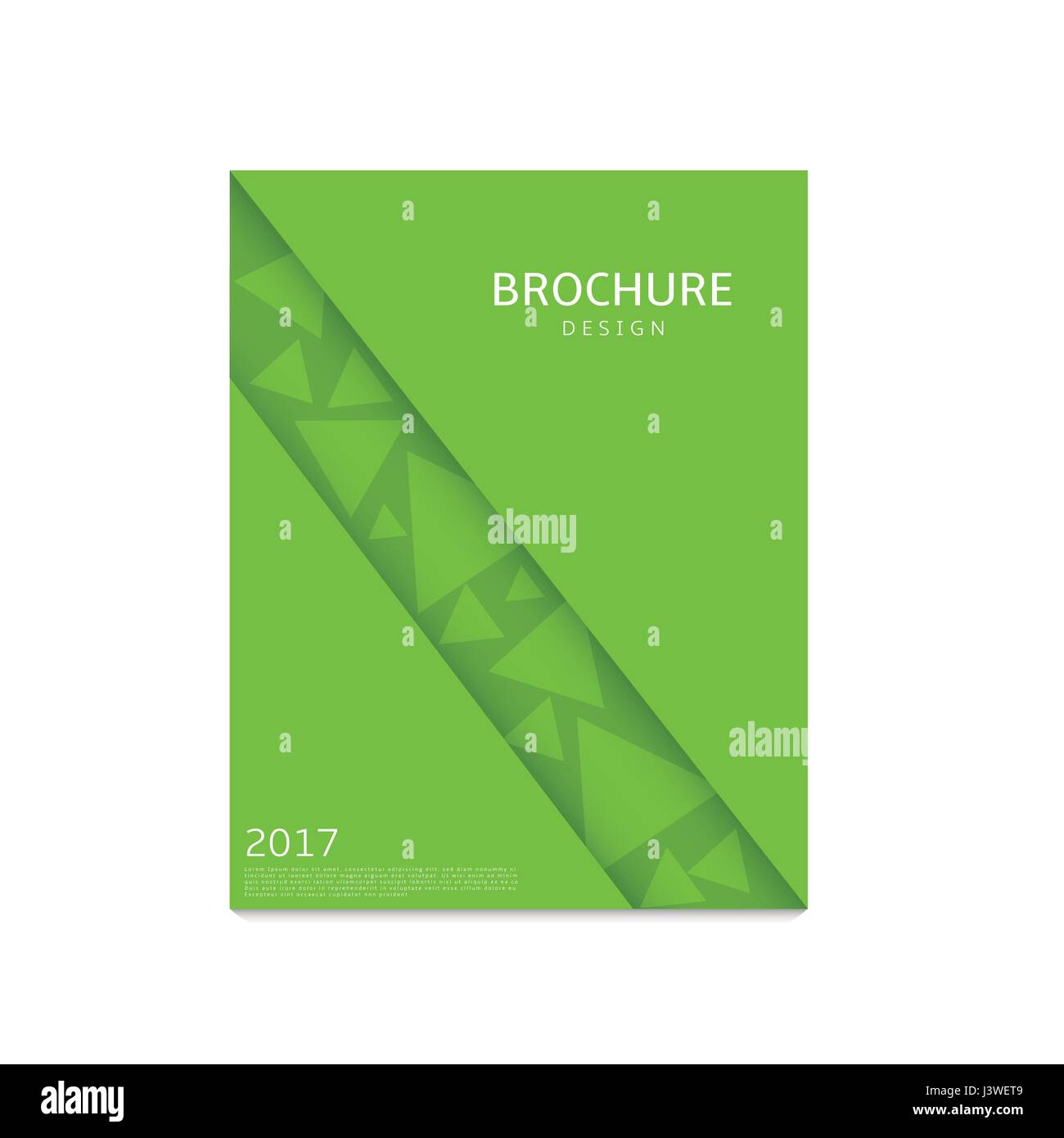 Green Cover with geometric shapes for brochures, banners, presentations ...