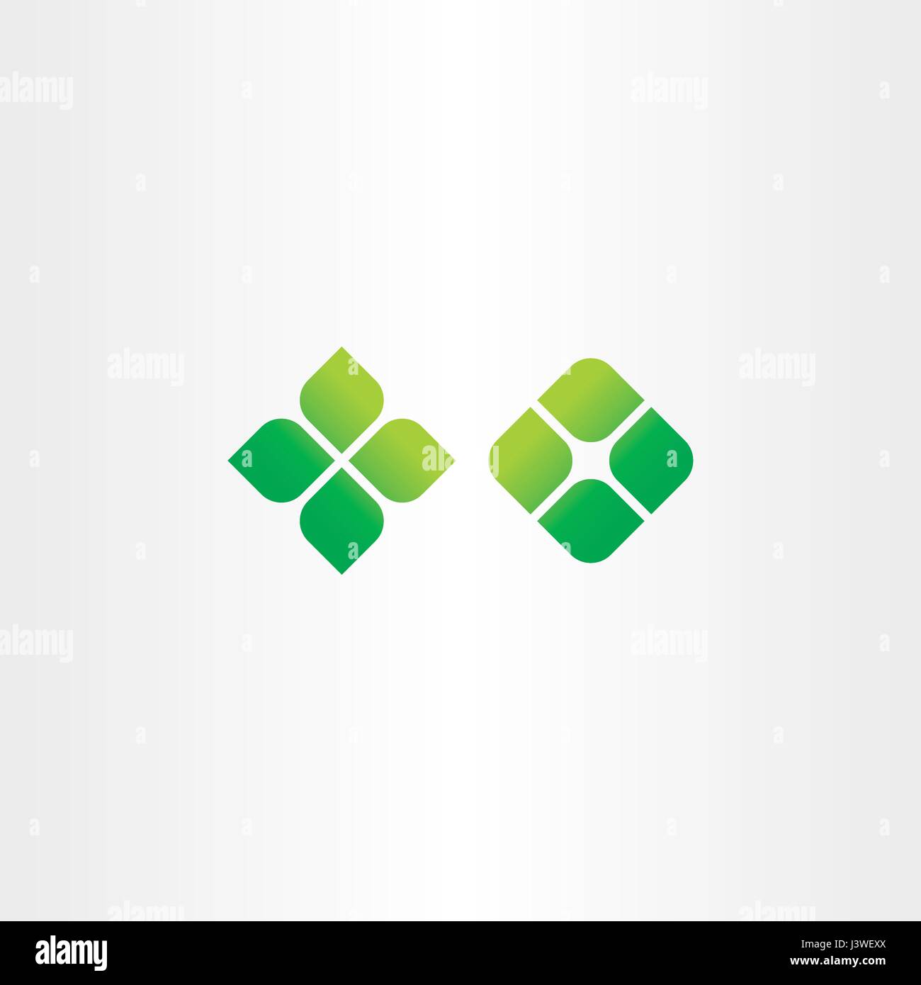 green icon square leaf logo vector elements symbol Stock Vector Image ...