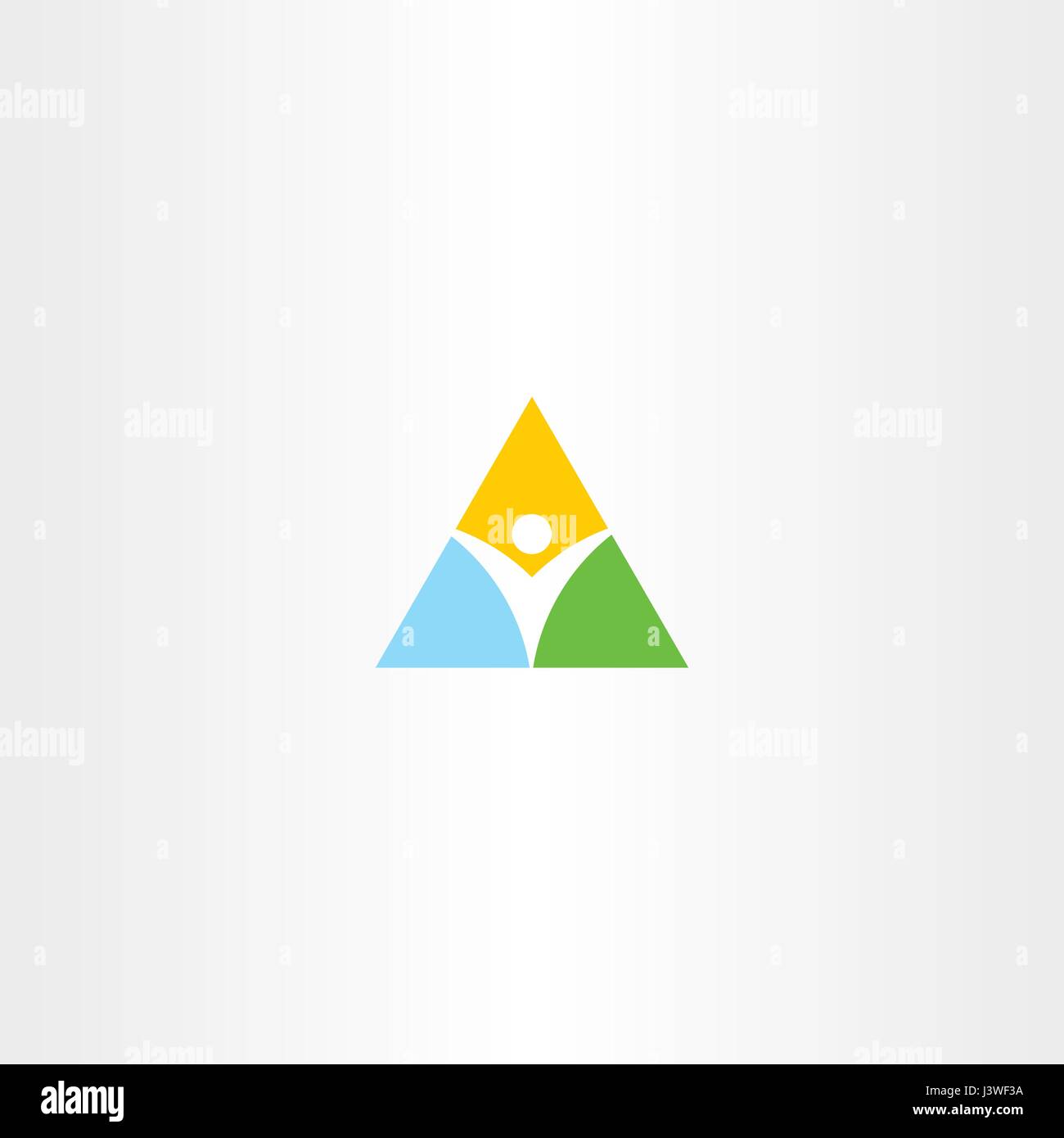 healthy man triangle logo sign vector Stock Vector Image & Art - Alamy