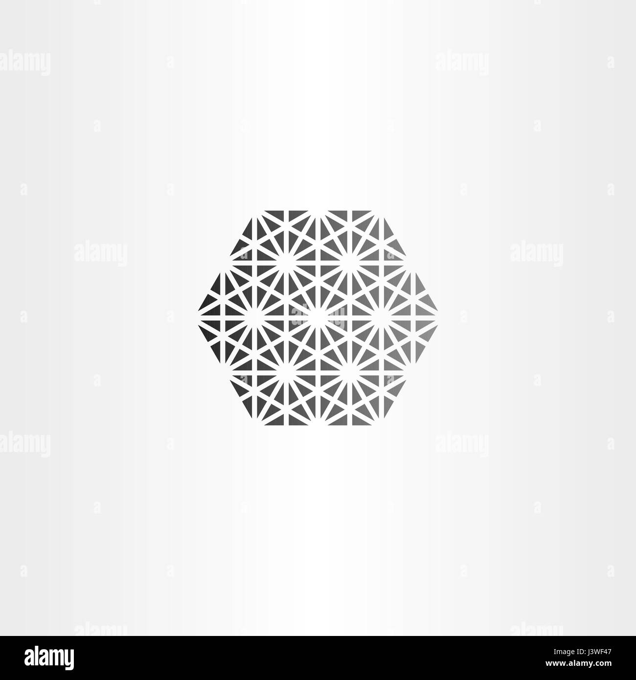 hexagon with triangles geometry icon element Stock Vector Image & Art ...