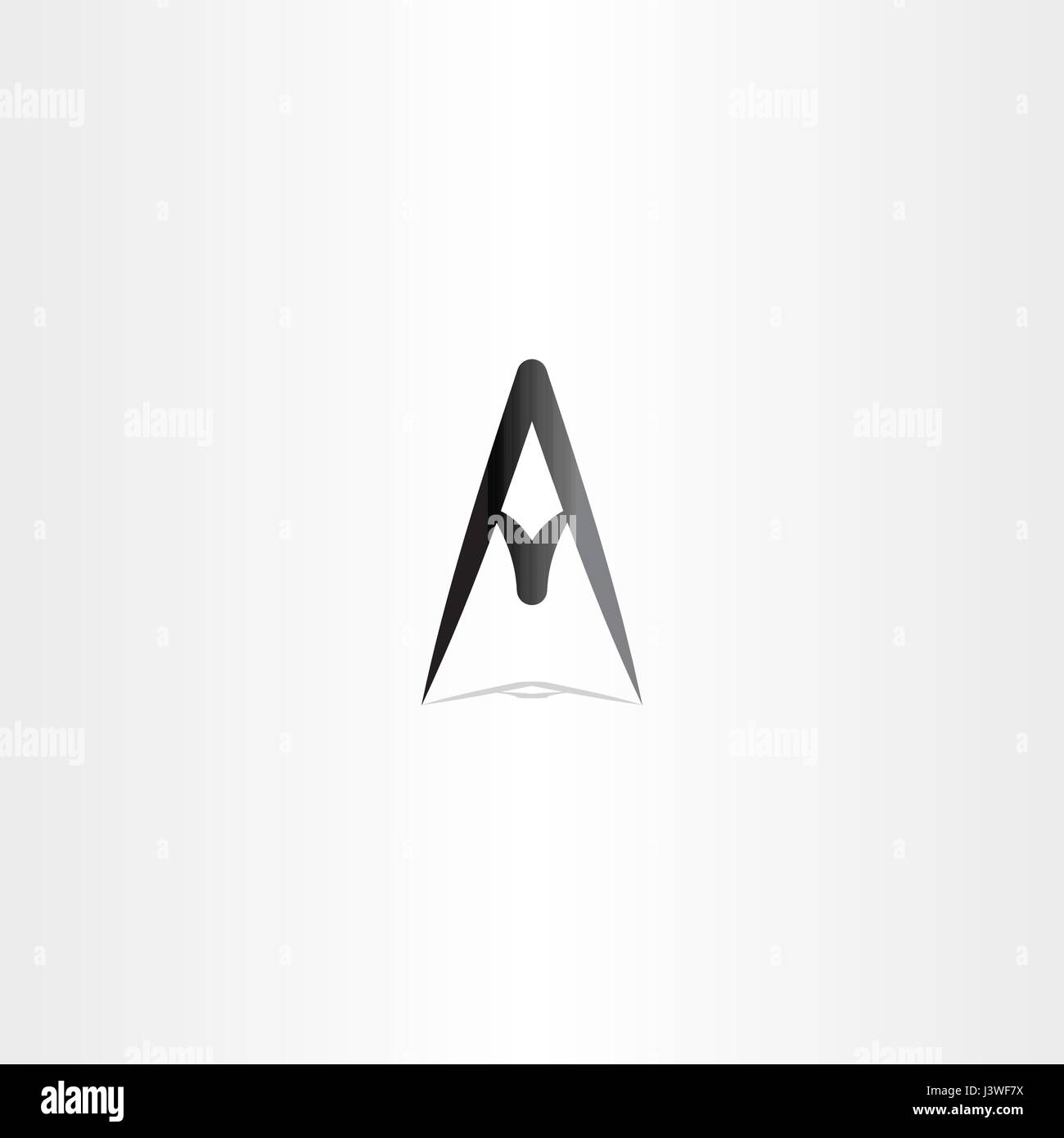letter a logo a sign icon black vector design font Stock Vector Image ...