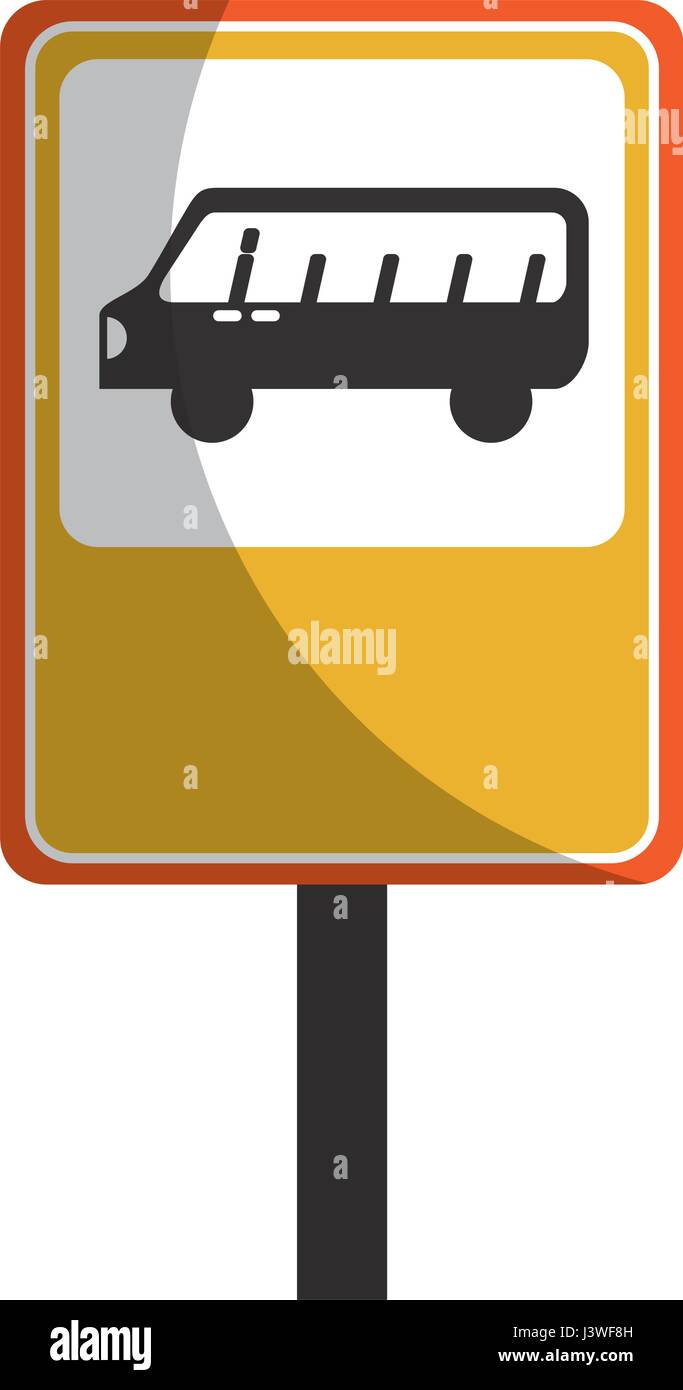 bus stop sign isolated icon Stock Vector Image & Art - Alamy