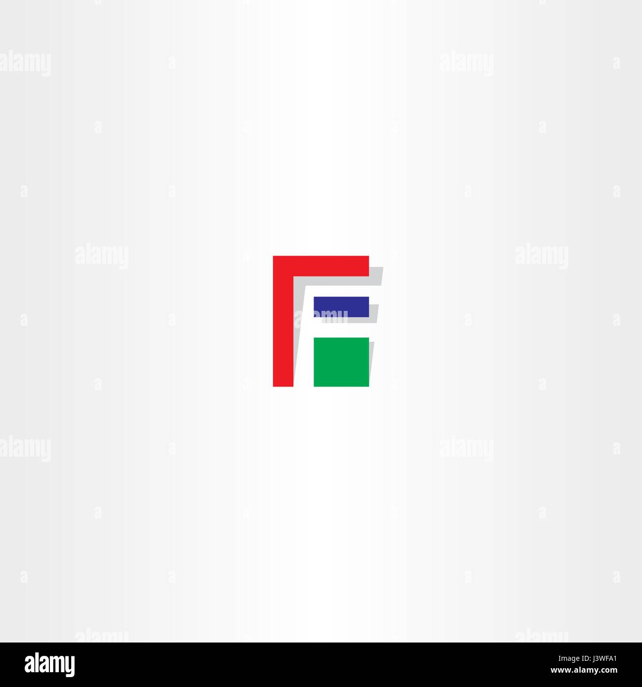 letter f red green blue icon logo Stock Vector Image & Art - Alamy