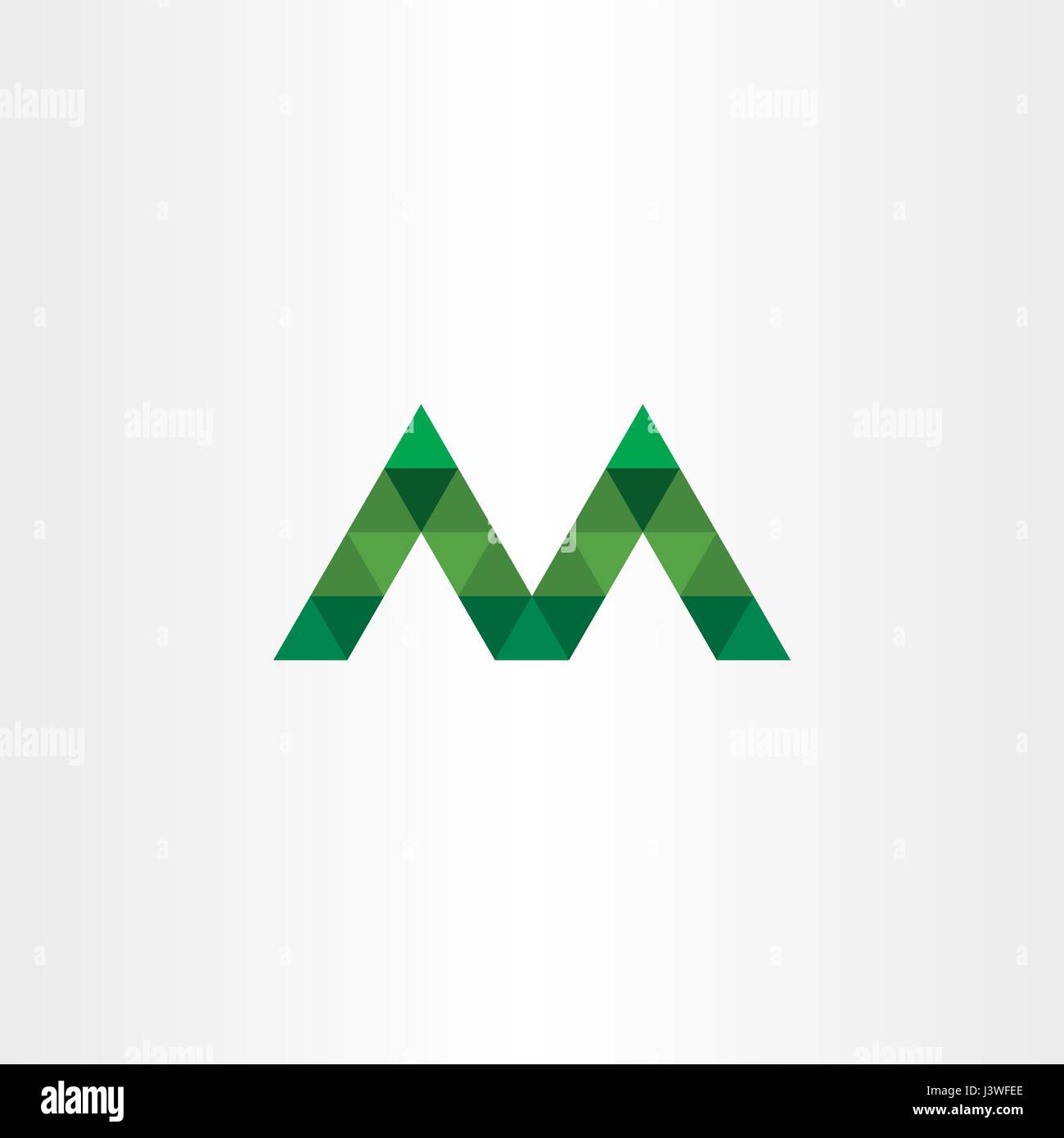 Green Triangle With M Logo