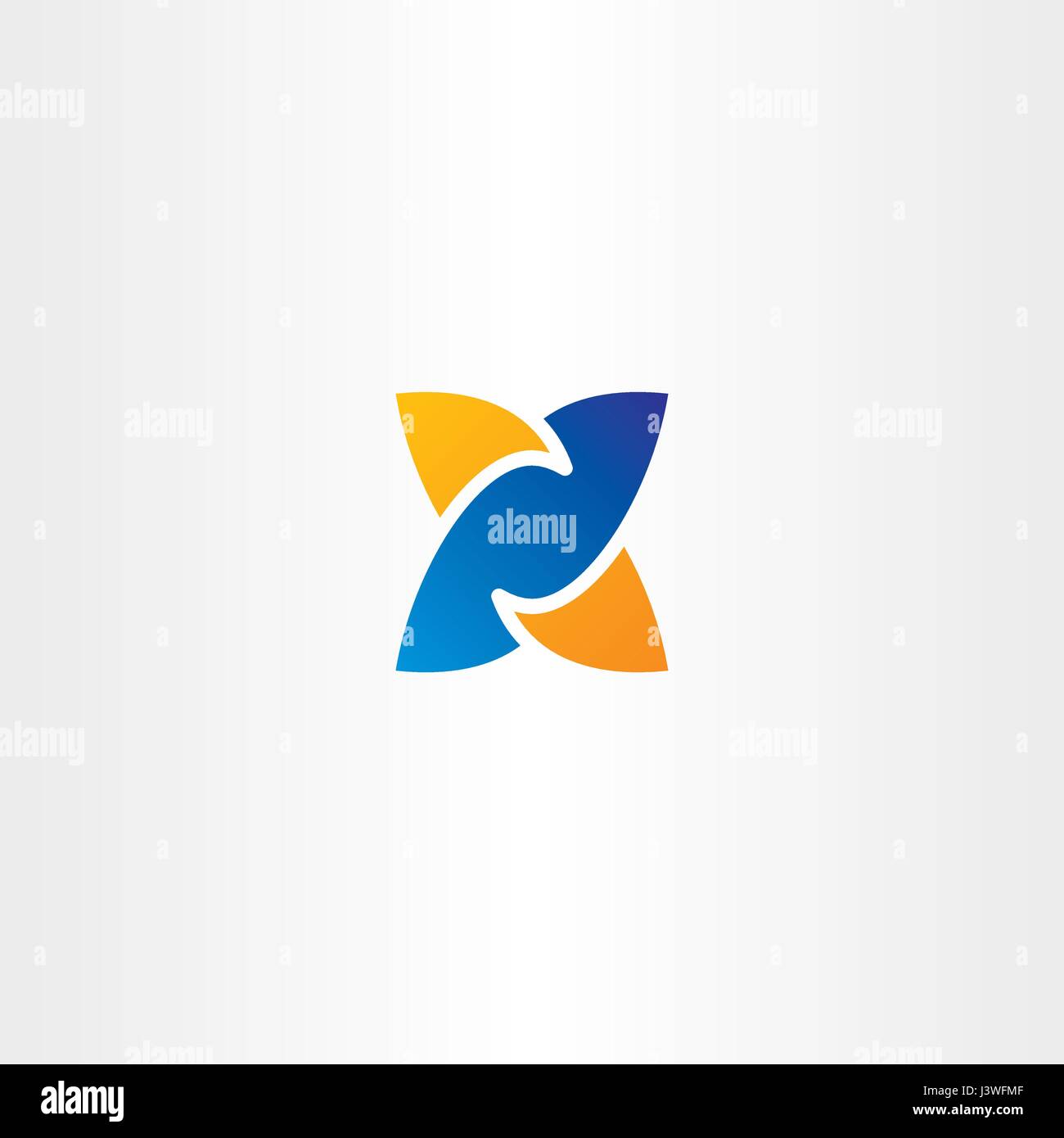 letter x logotype x logo blue orange icon vector design Stock Vector ...