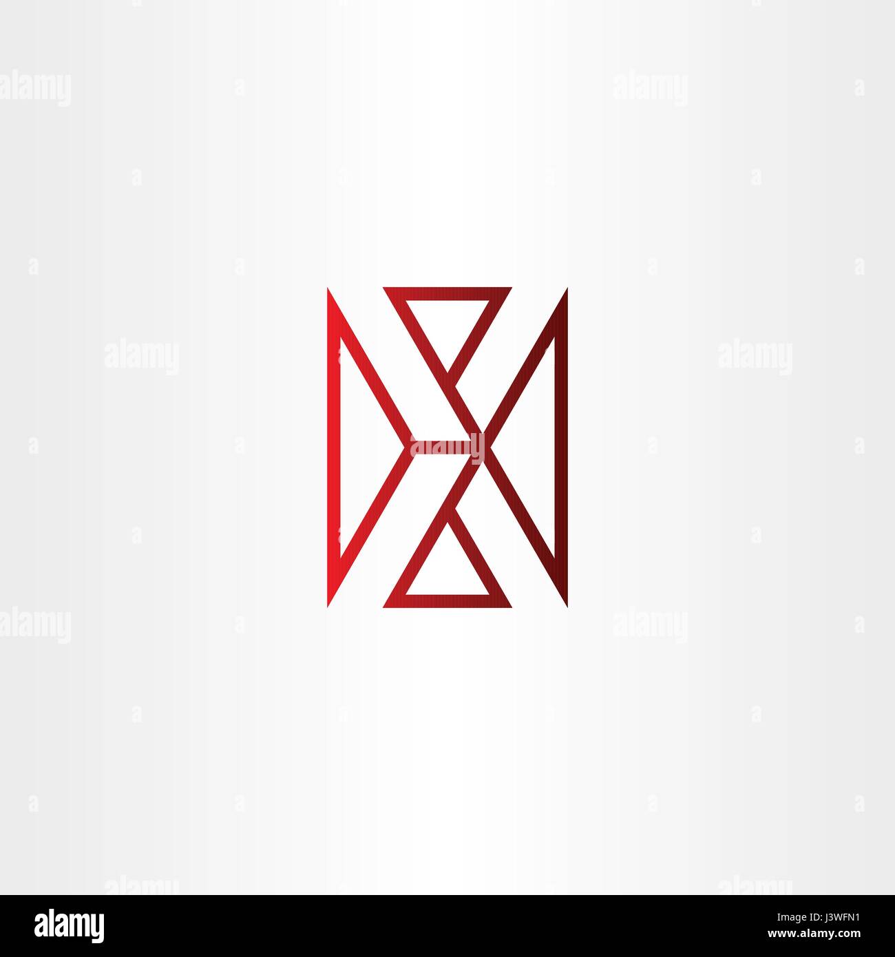 letter x red line vector icon symbol emblem Stock Vector Image & Art ...