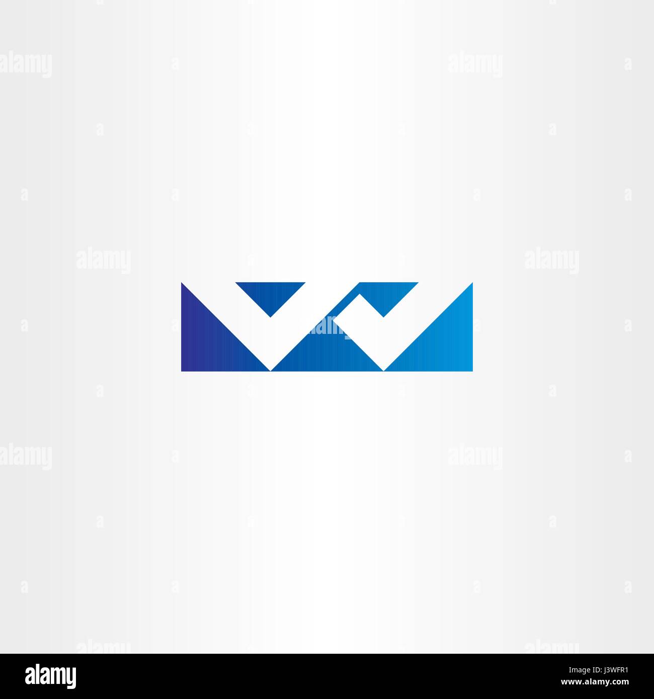 logo letter w blue sign vector icon design logotype element Stock ...