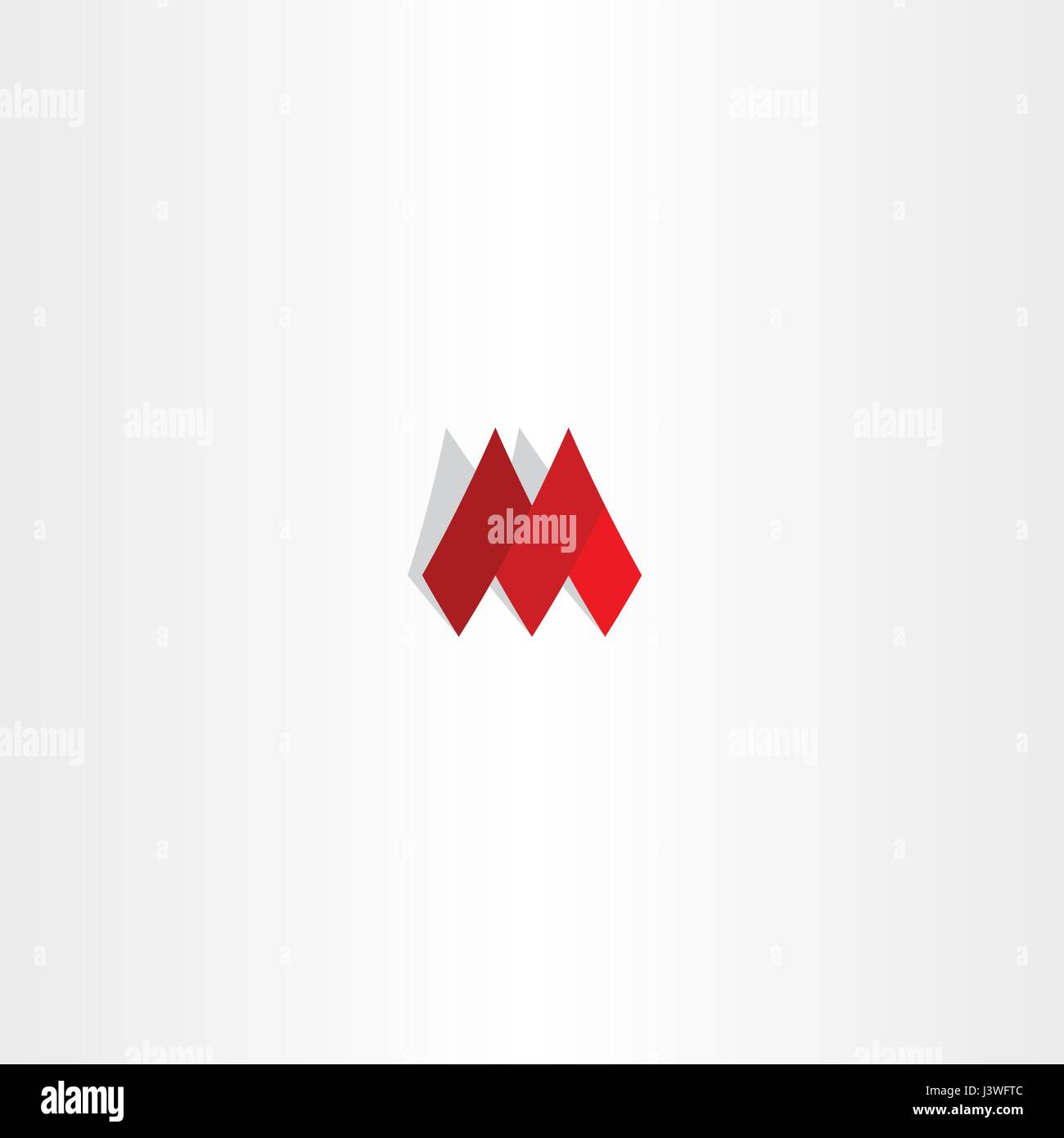 logo red m letter sign vector icon Stock Vector Image & Art - Alamy