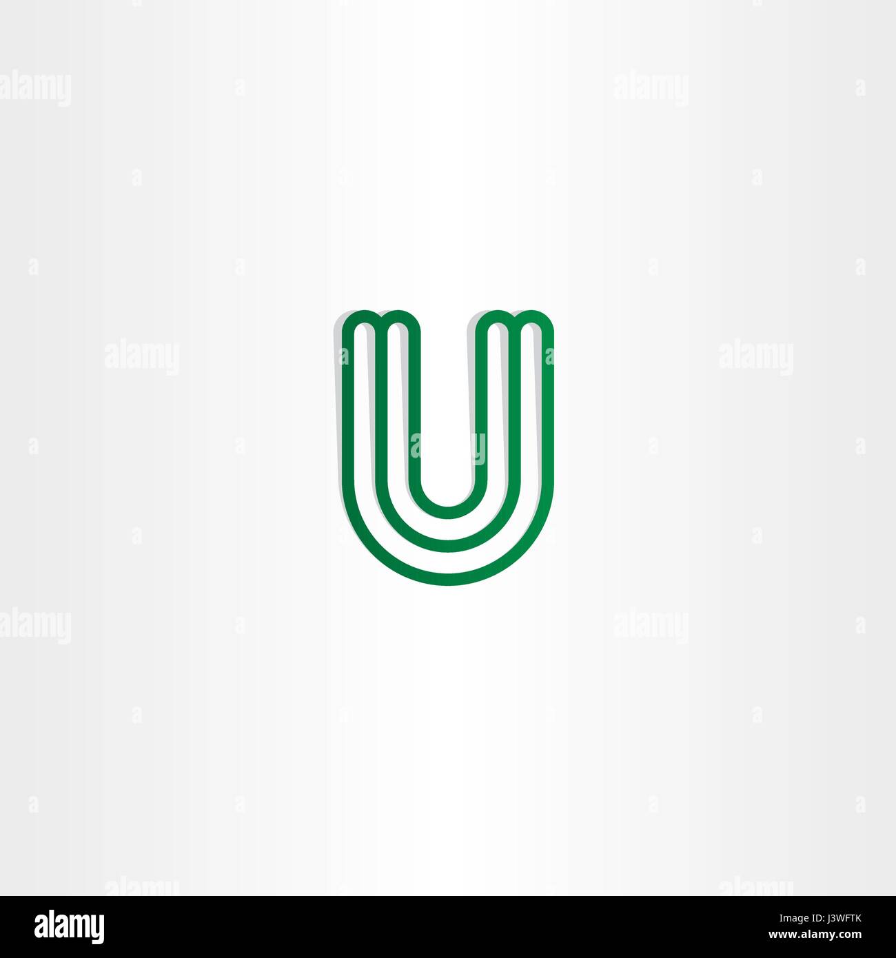 logo u letter logotype u vector green icon element Stock Vector Image ...