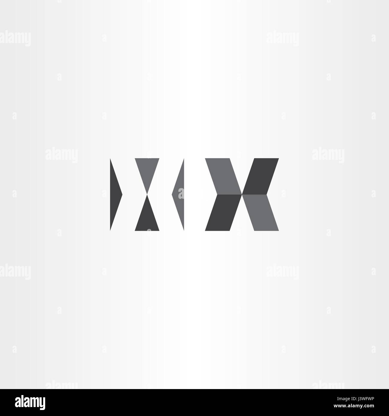 logotype x letter x sign black vector logo design Stock Vector Image ...