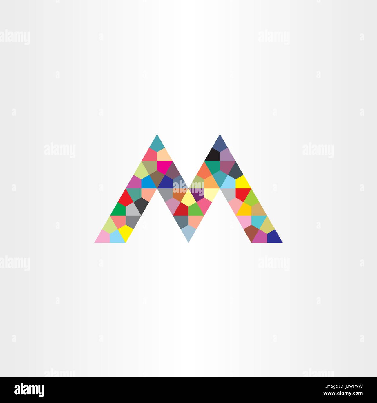 m letter colorful geometry vector design element icon Stock Vector ...