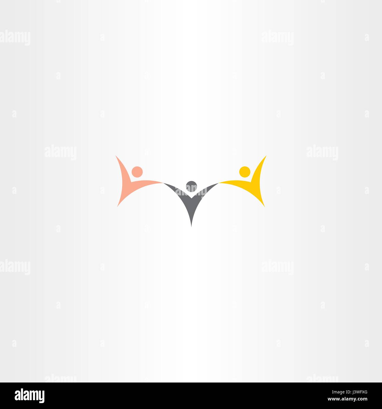 Multiracial people hold hand vector Stock Vector Images - Alamy