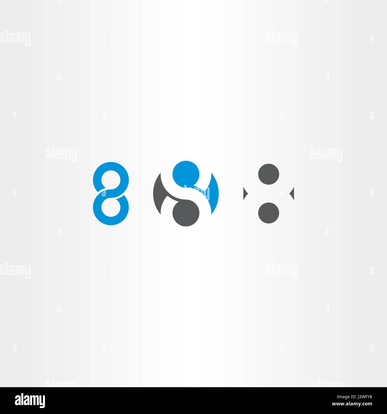number 8 eight sign vector symbol set design Stock Vector Image & Art ...