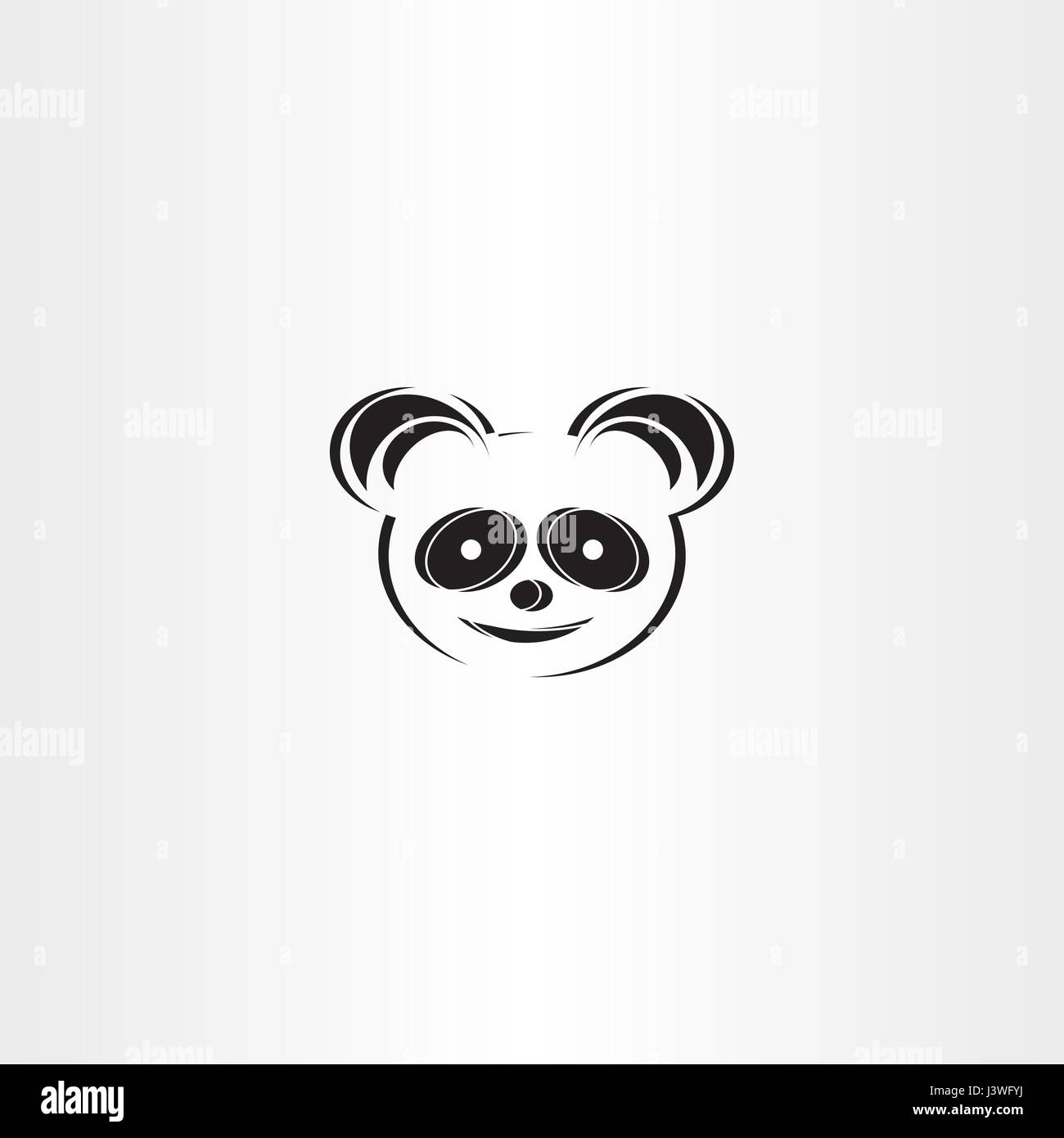 panda icon stylised vector bear symbol Stock Vector Image & Art - Alamy