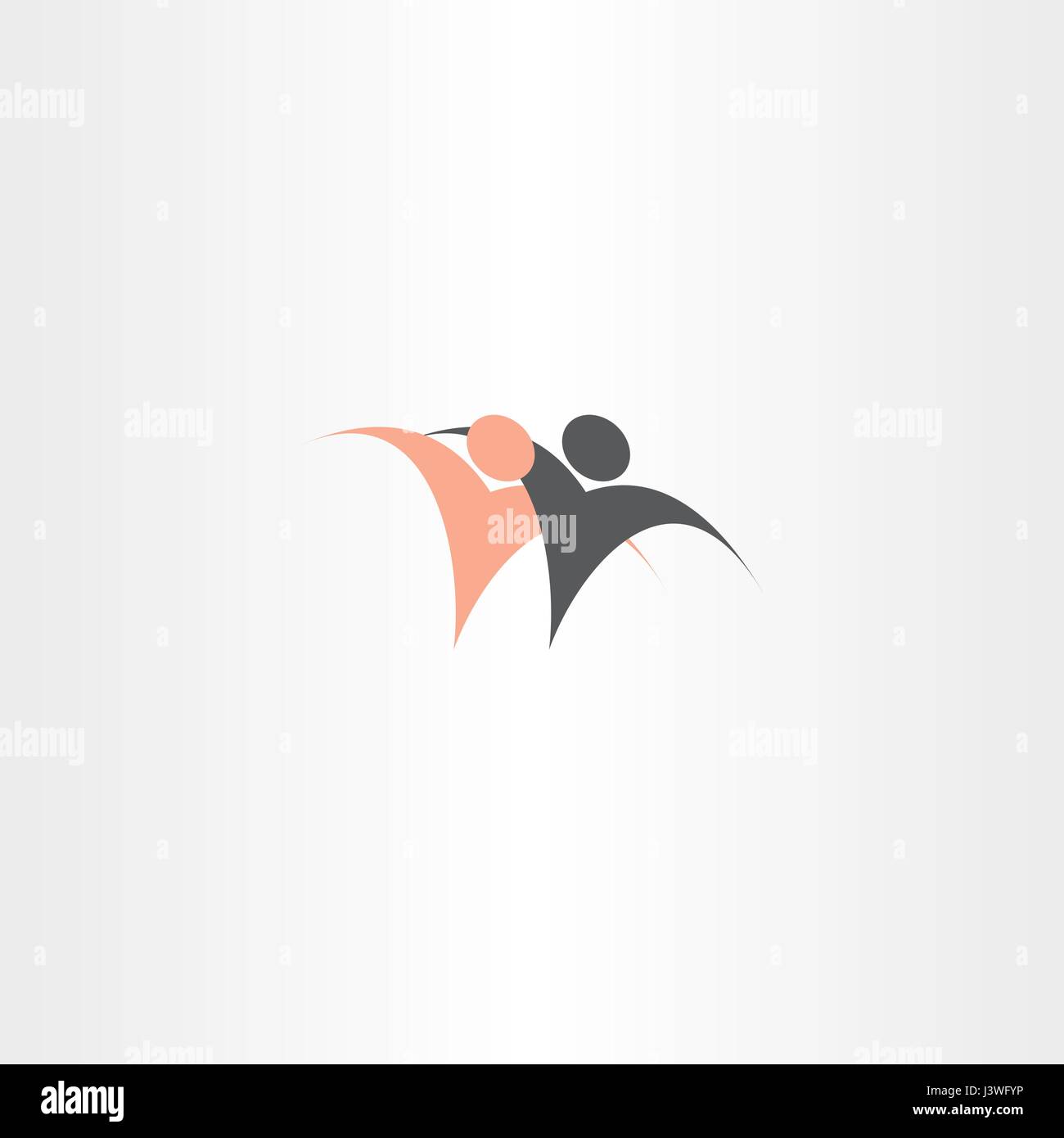 people black and white race hugging friend vector icon diverse Stock ...