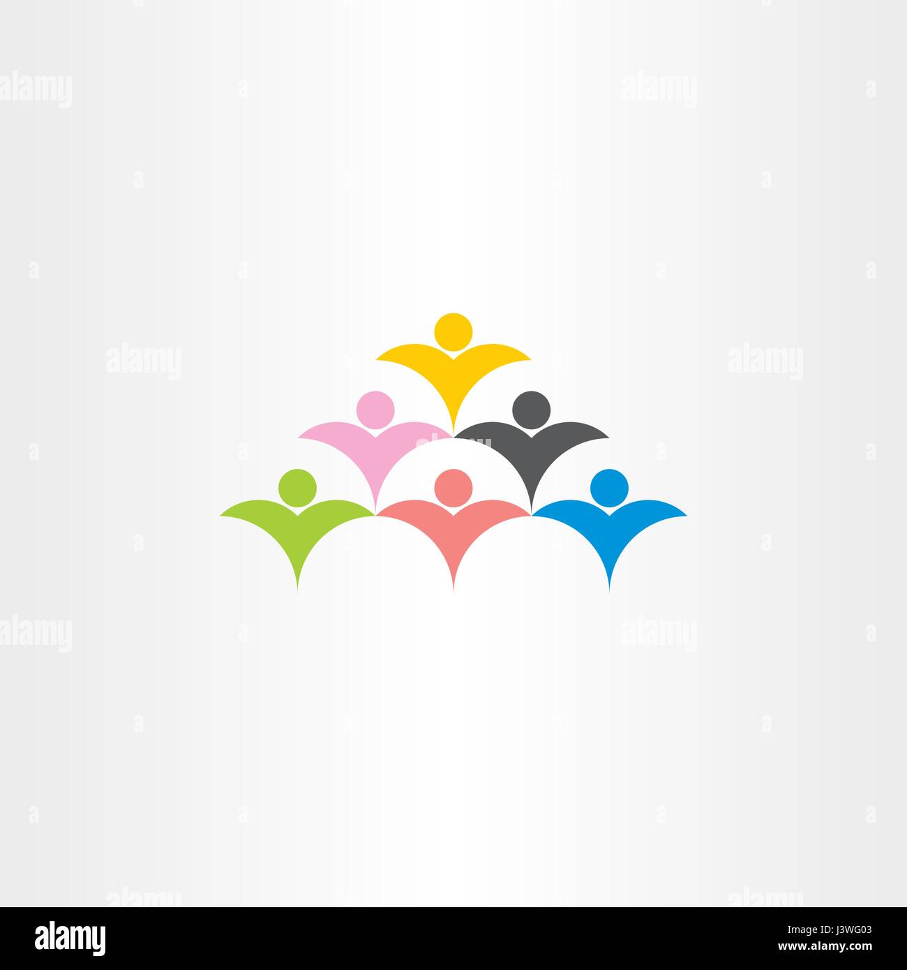 people crowd audience logo vector icon group Stock Vector Image & Art ...
