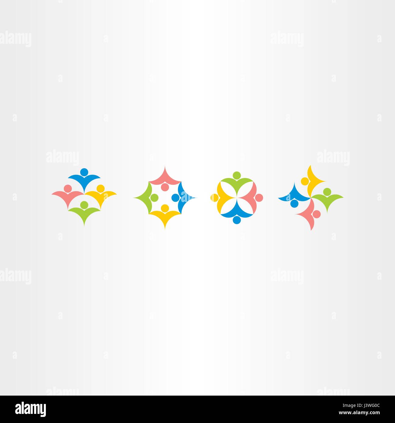 Set of concepts of friendship hi-res stock photography and images - Alamy